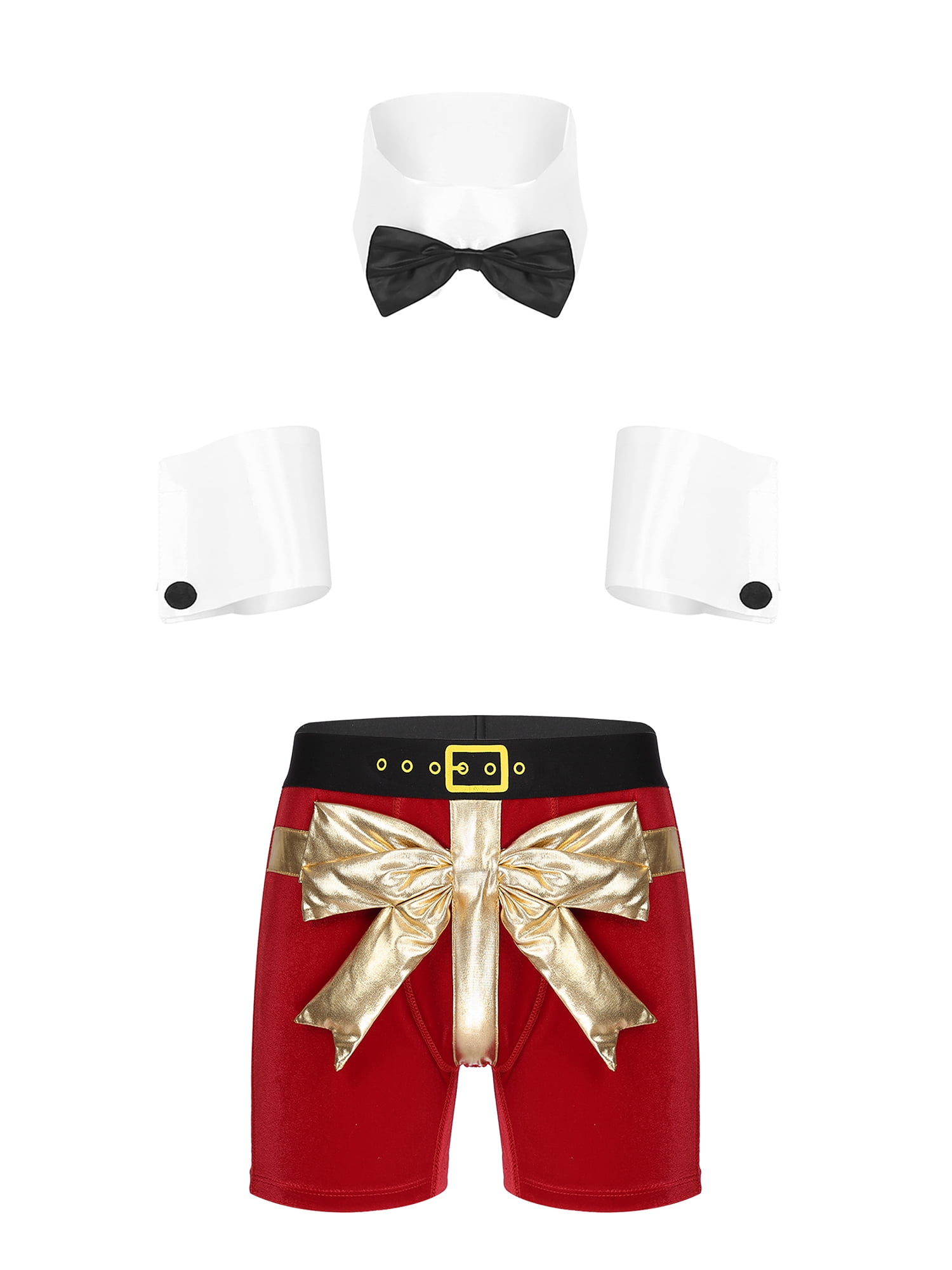 vastwit Mens Christmas Funny Santa Claus Cosplay Outfits Suit Santa ...
