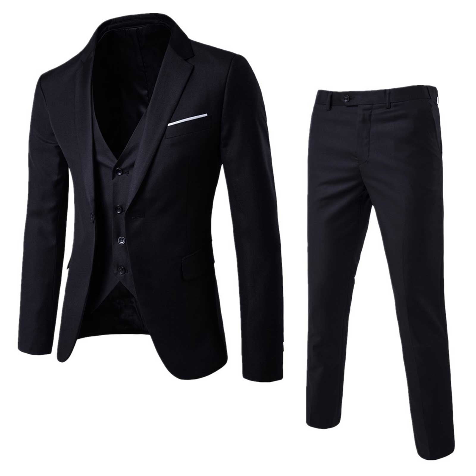vastwit Mens Classic Fit Tuxedo Suit for Business Wedding Prom Party ...