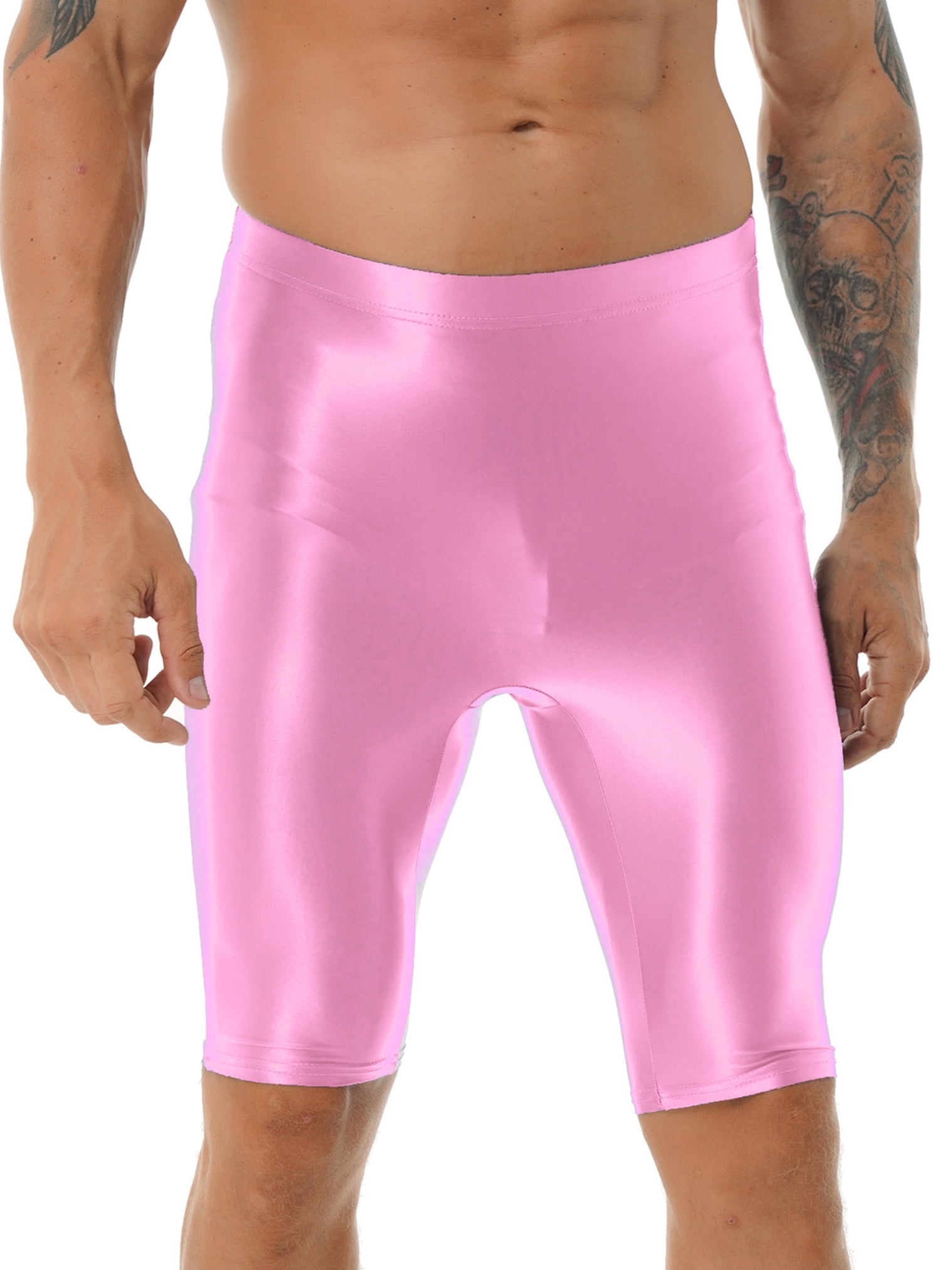 vastwit Mens Glossy Compression Shorts Gym Workout Running Cycling Yoga ...