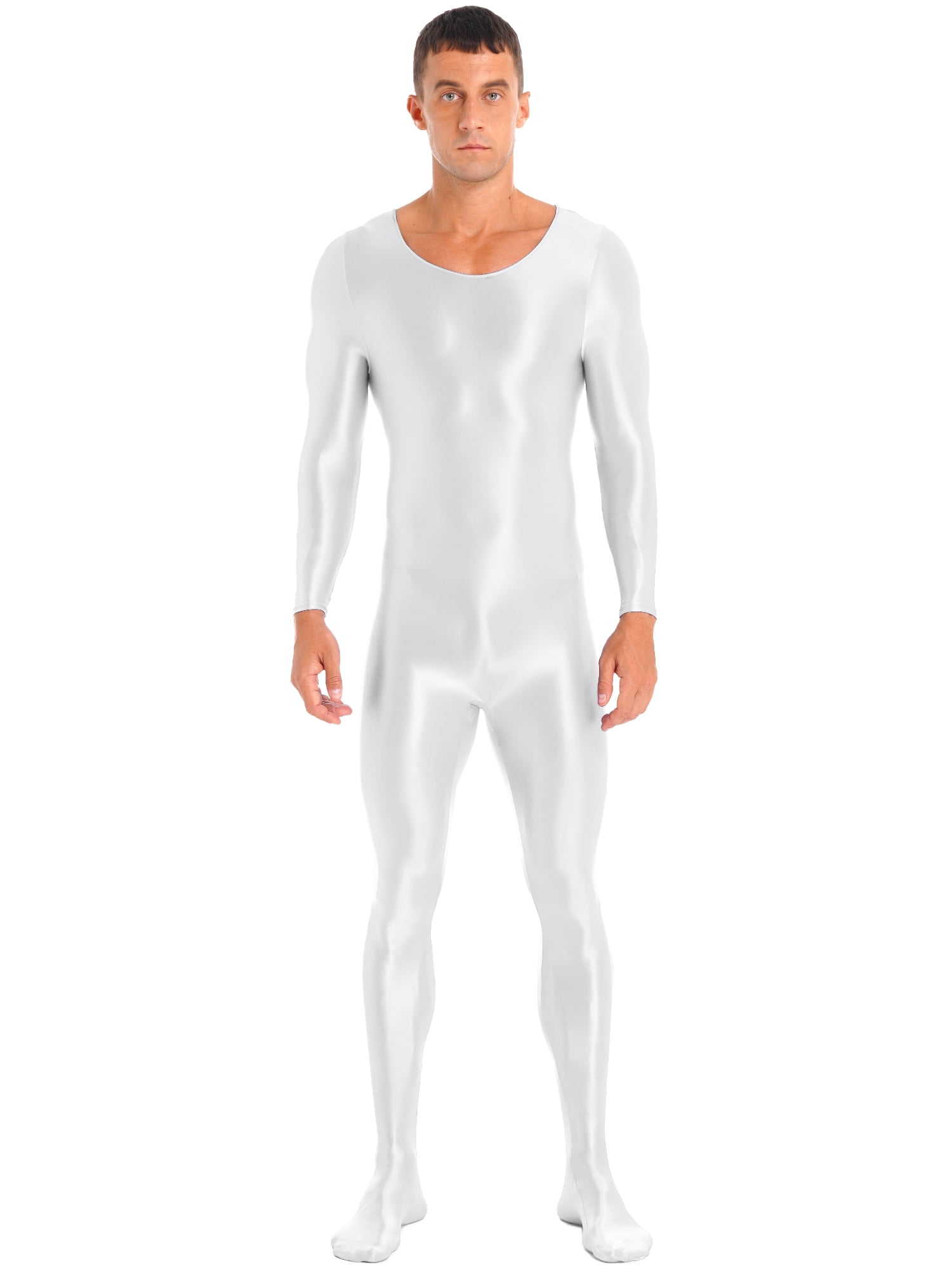 vastwit Mens Oil Glossy Zentai Full Body Skin-Tight Bodysuit Unitard ...