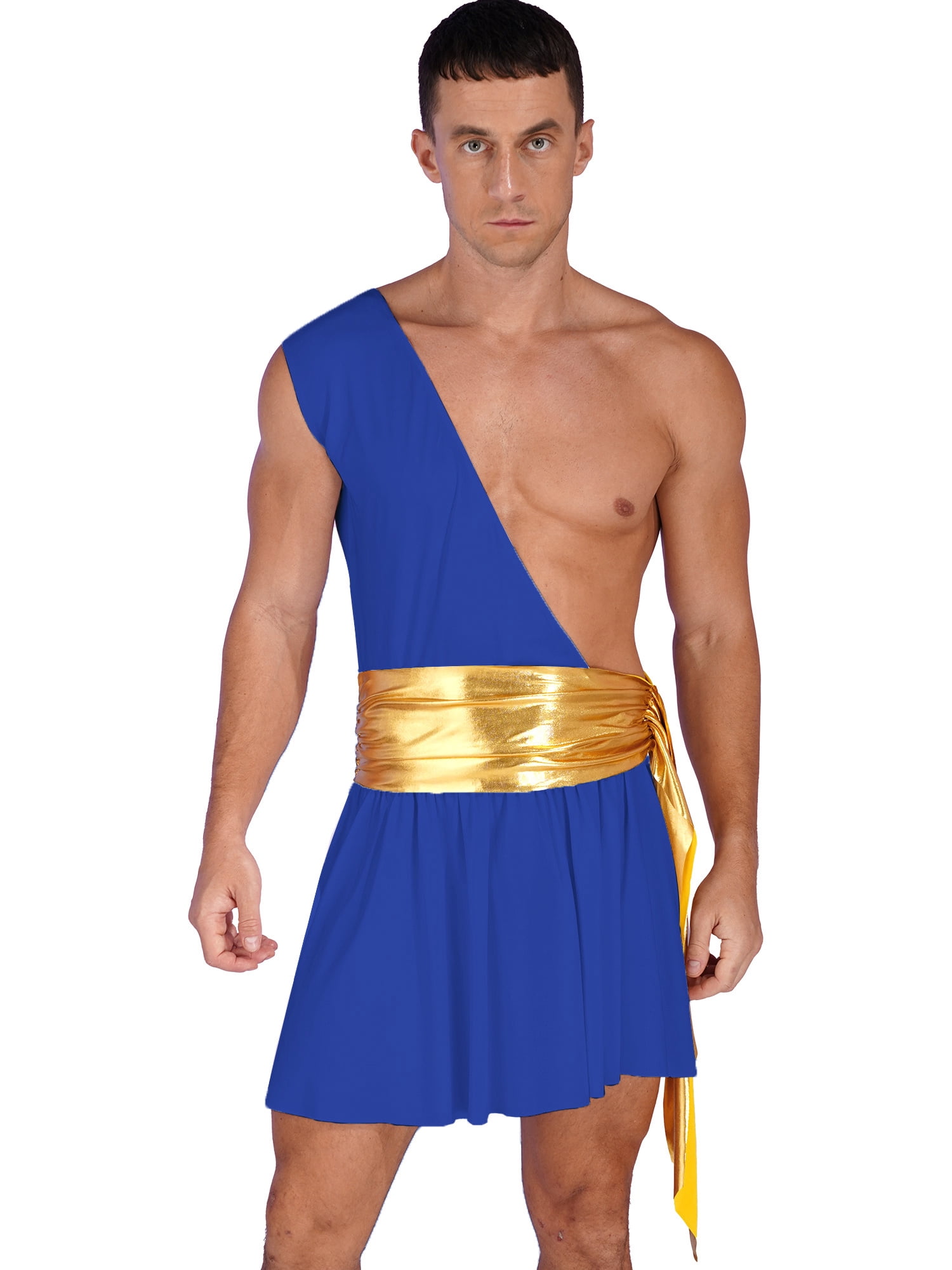 vastwit Mens One Shoulder Roman Toga Ancient Greek Mr. Toga Fancy Dress ...