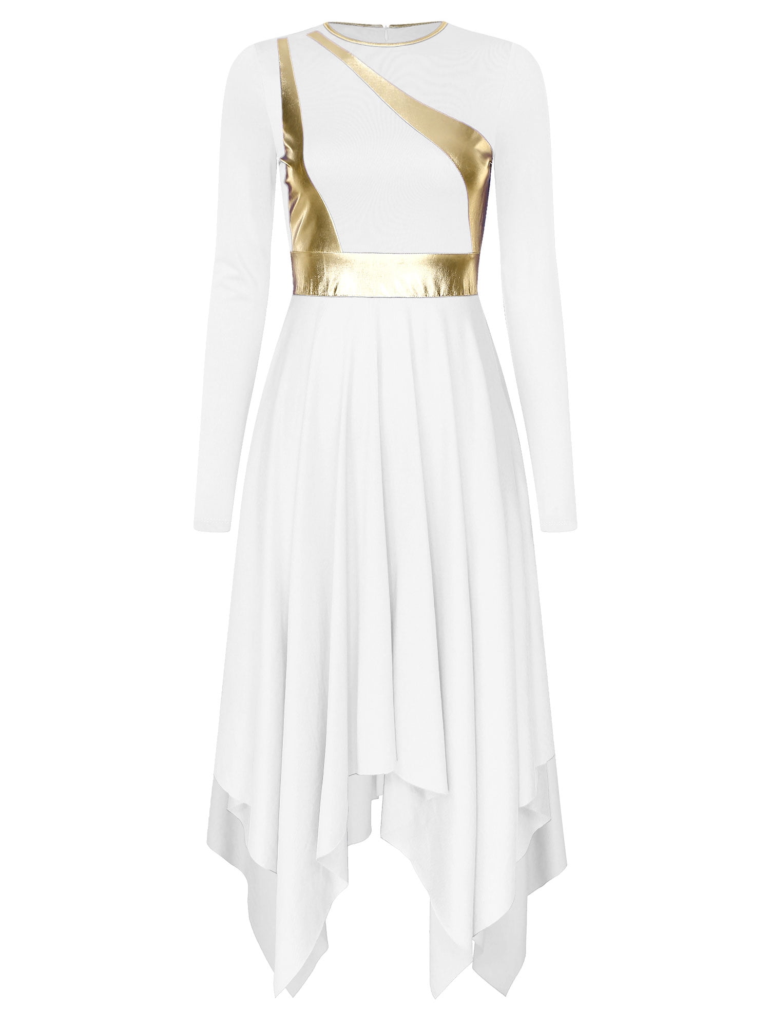 vastwit Praise Dance Wear For Women Color Block High Low Praise Dance ...