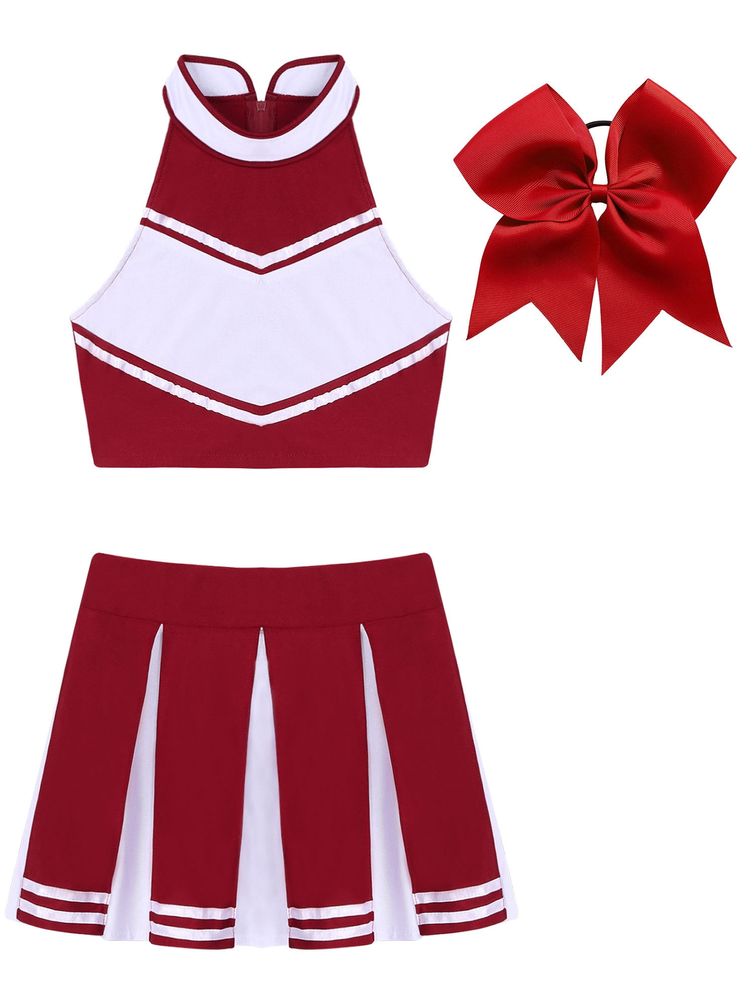 vastwit Women Girls Cheerleading Dance Uniform Sleeveless Crop Top ...