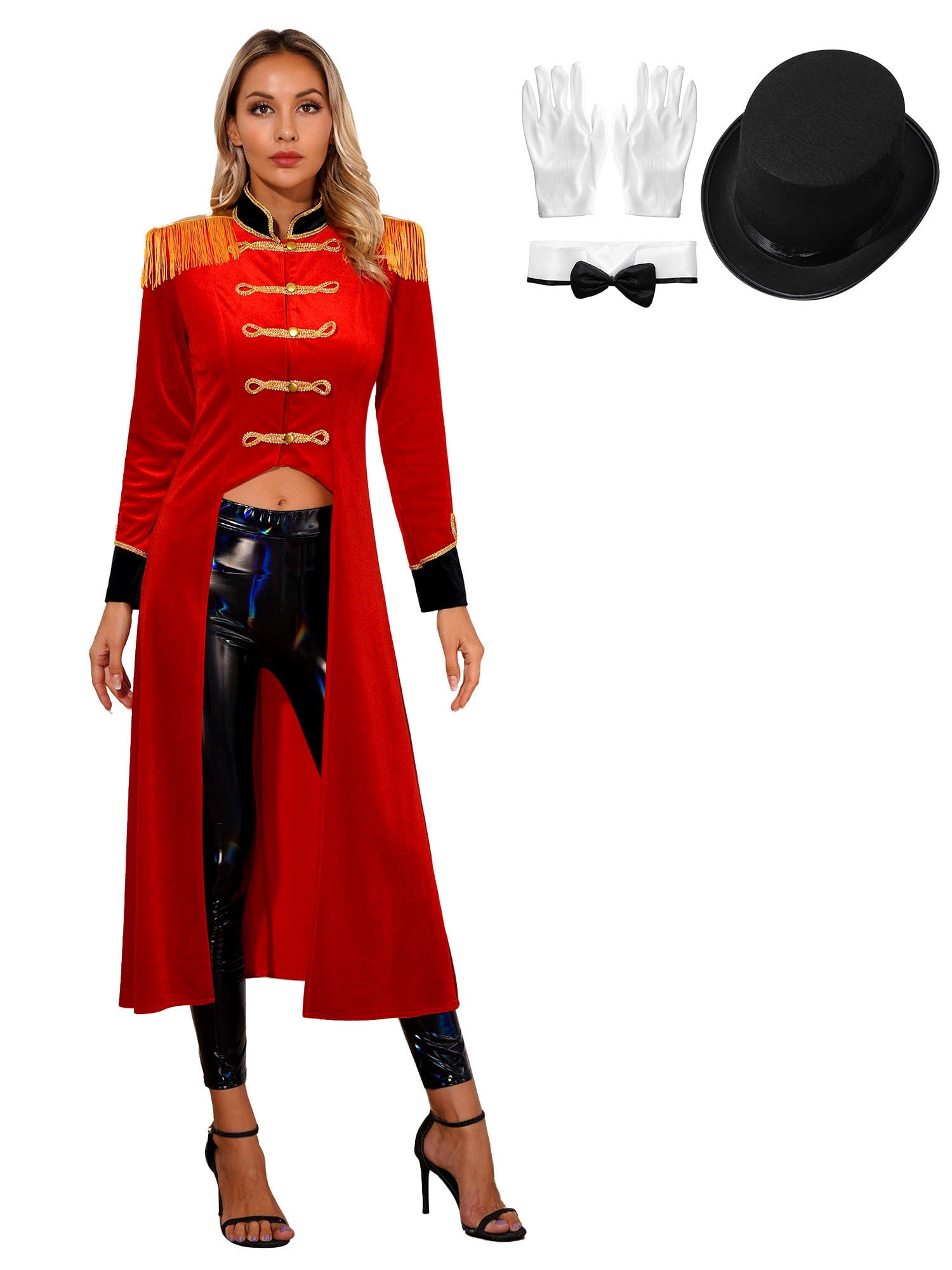 vastwit Women Medieval Circus Ringmaster Outfit Magician Jacket Lion ...