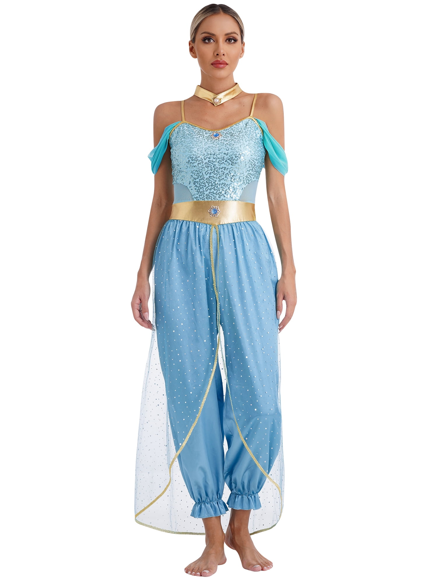 vastwit Women's Arabian Princess Roleplay Gems Adorned Sequins ...