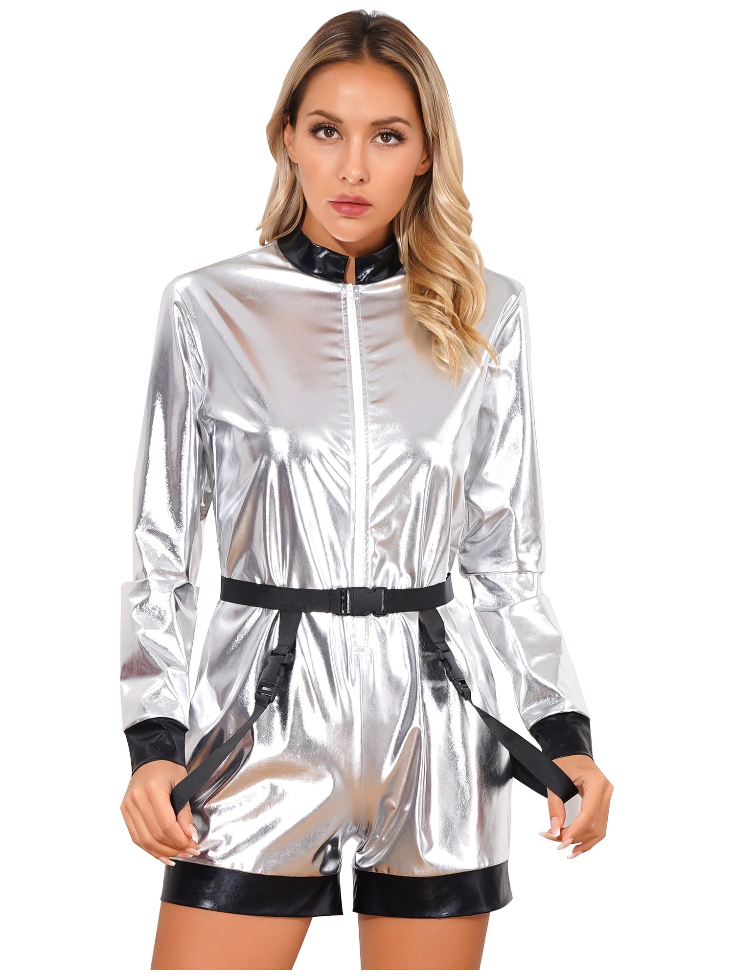 vastwit Women's Astronaut Space Woman Cosplay Shorts Jumpsuit Outer ...