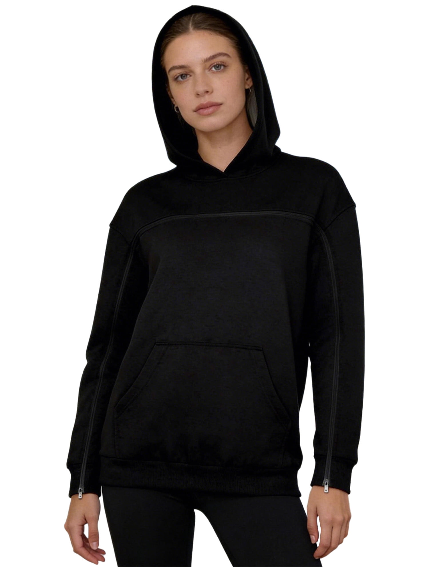 vastwit Women's Long Sleeve Adaptive Hoodie with Full Zip Shoulder ...