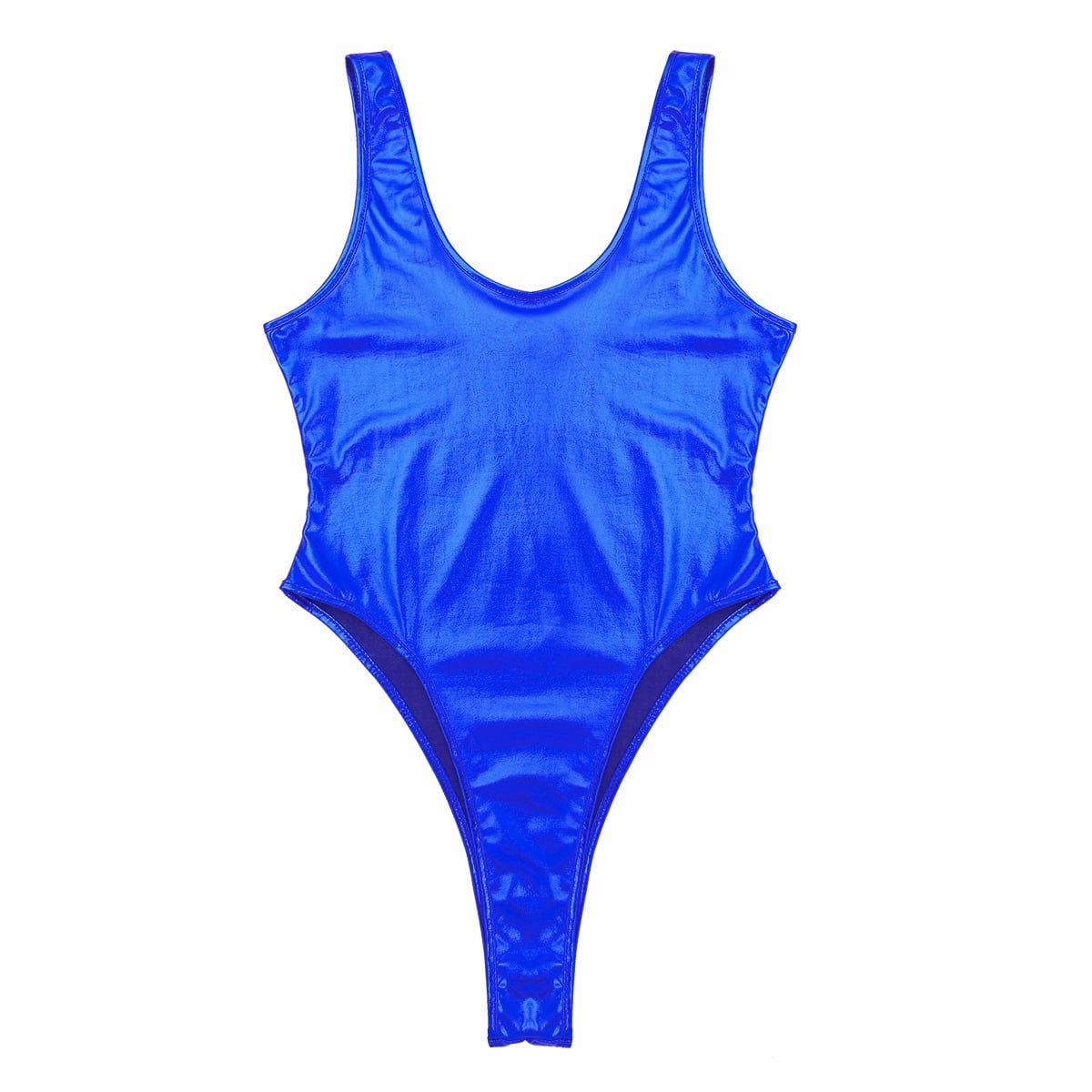 vastwit Womens Metallic One Piece Retro Leotard Swimsuit High Cut ...