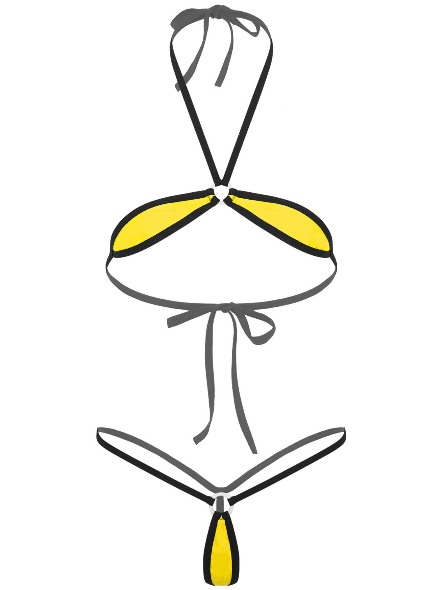 vastwit Womens Micro Bikini Set Swimsuit Tear Drop Bra Top Thong ...