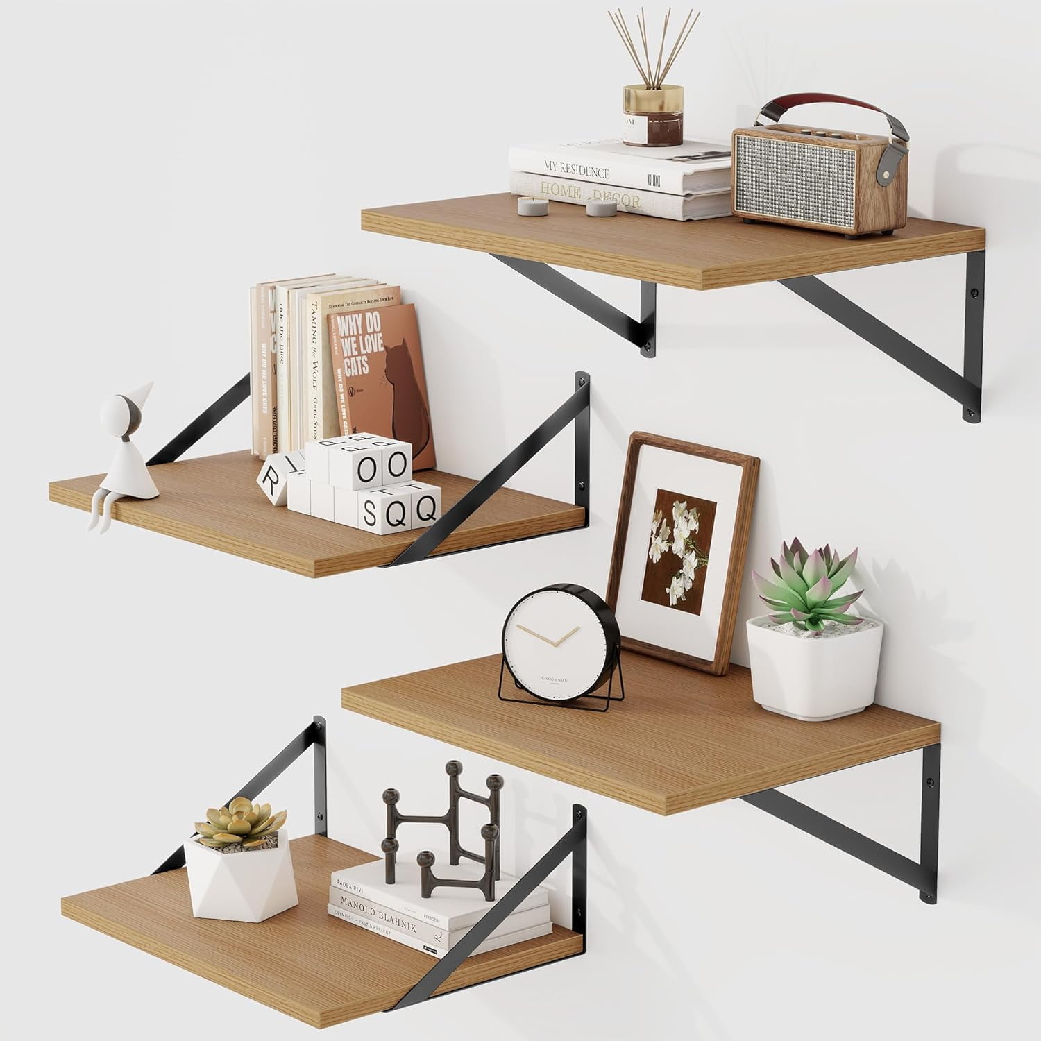 vbfgybxny 12 Inch Deep Floating Shelves for Wall 16W x 12D Wide ...