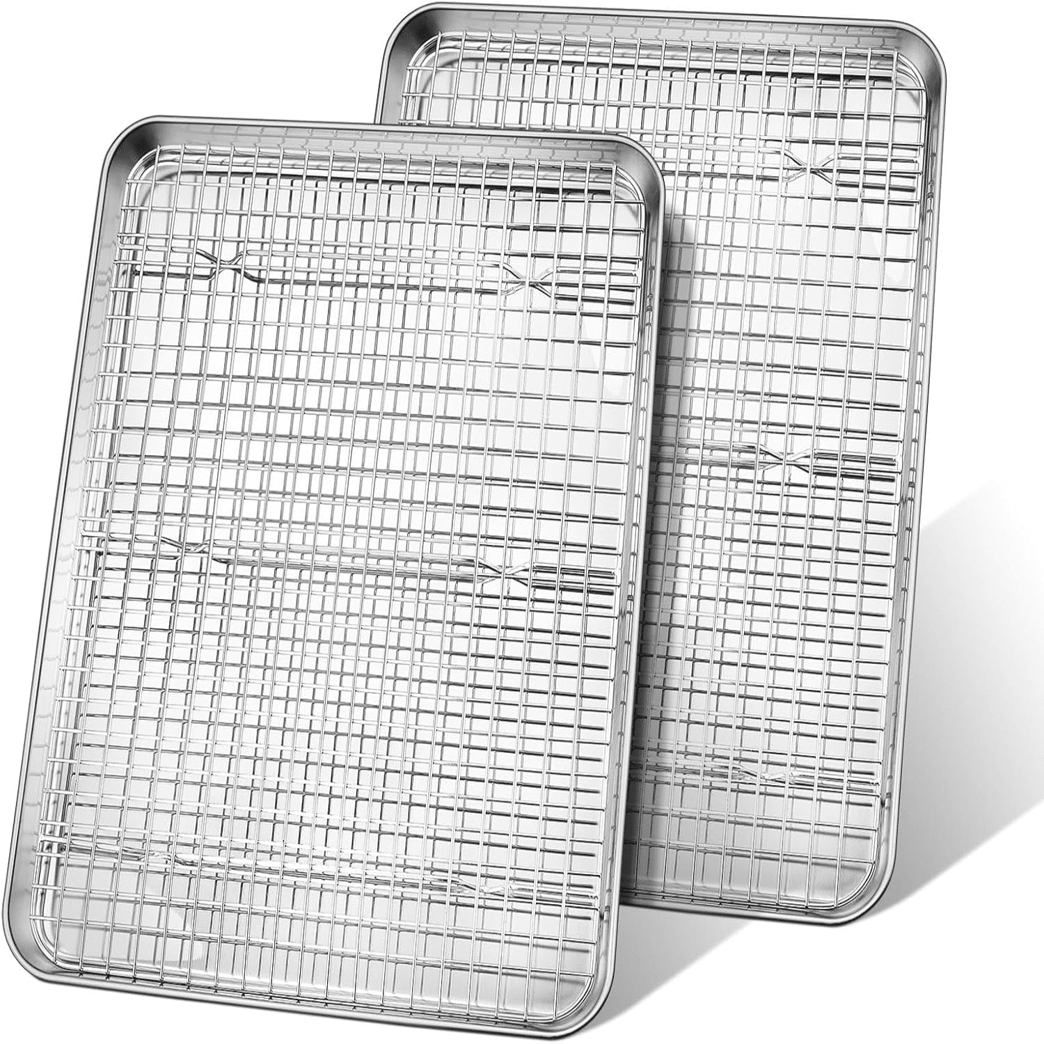 vbfgybxny 17.5" x 13" Baking Sheet with Wire Rack Stainless Steel ...