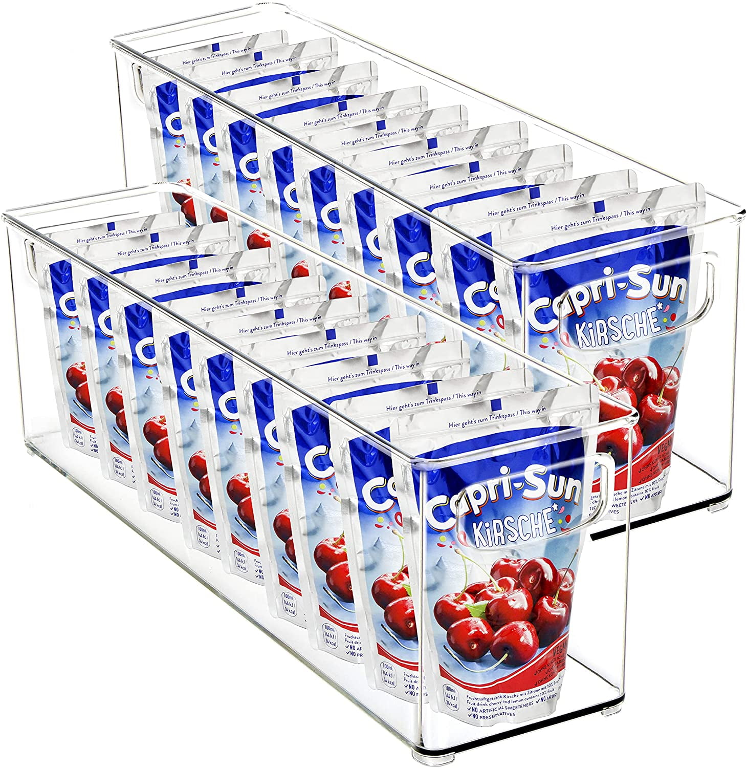 vbfgybxny 2 Pack Stackable Plastic Storage Organizer Container Bin ...