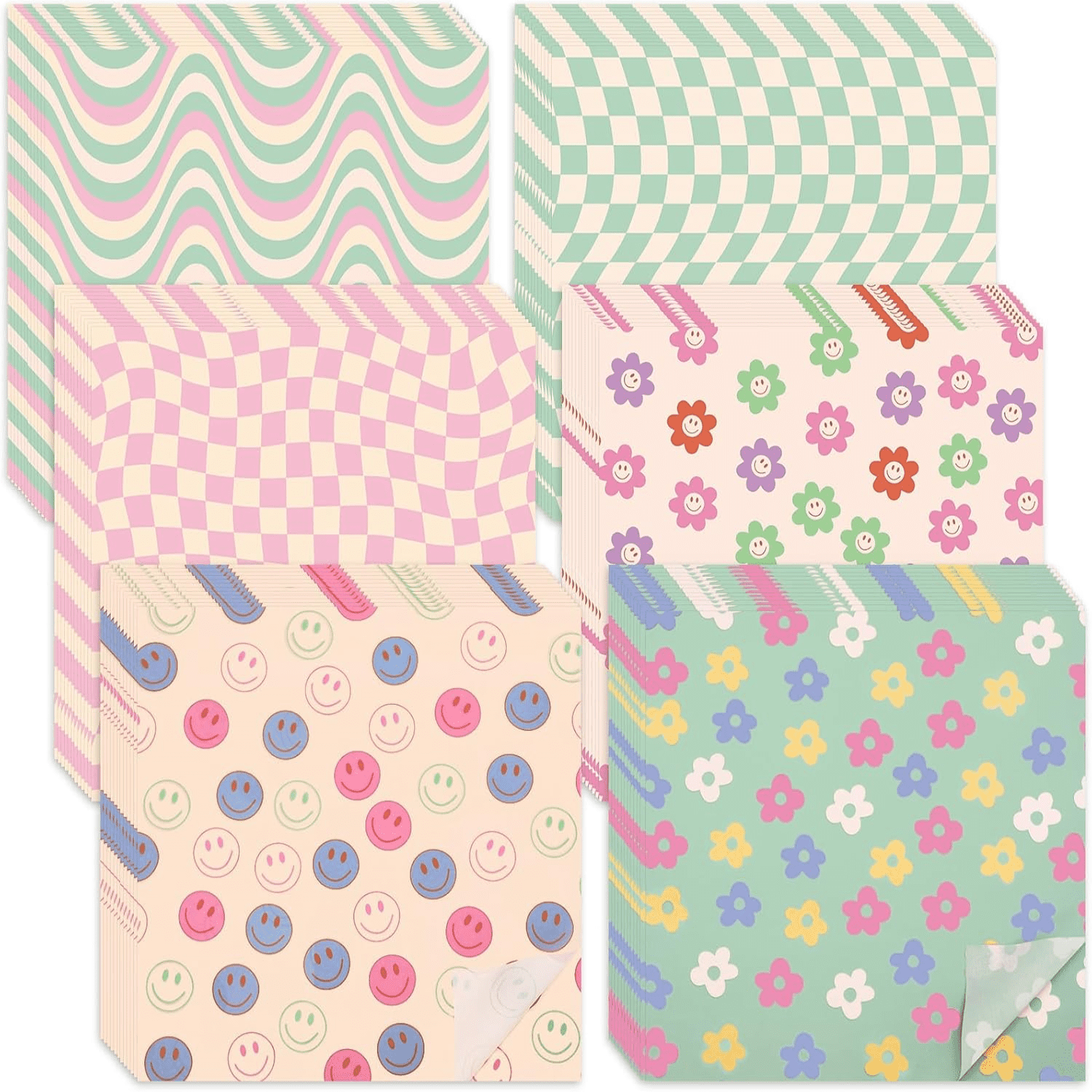 vbfgybxny 240Pcs Boho Deli Paper Sheets Groovy Hippie Food Sandwich ...