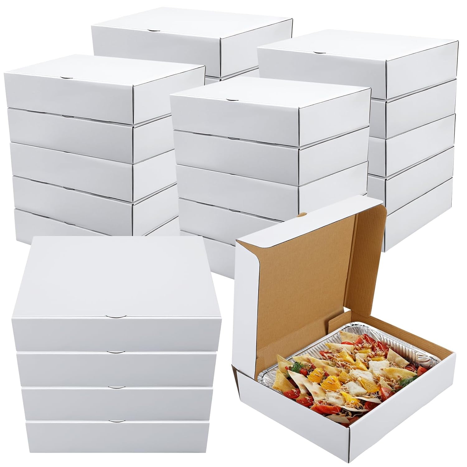 vbfgybxny 25 Pack Half Pan Corrugated Catering 13'' x 10-7/8'' x 3 ...