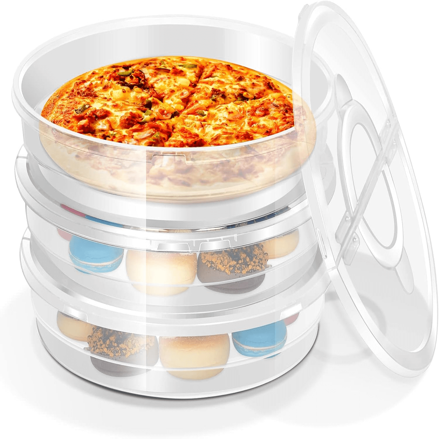 vbfgybxny 3 Pcs 12 Inch Food Storage Container with Lid and Handle 2 ...