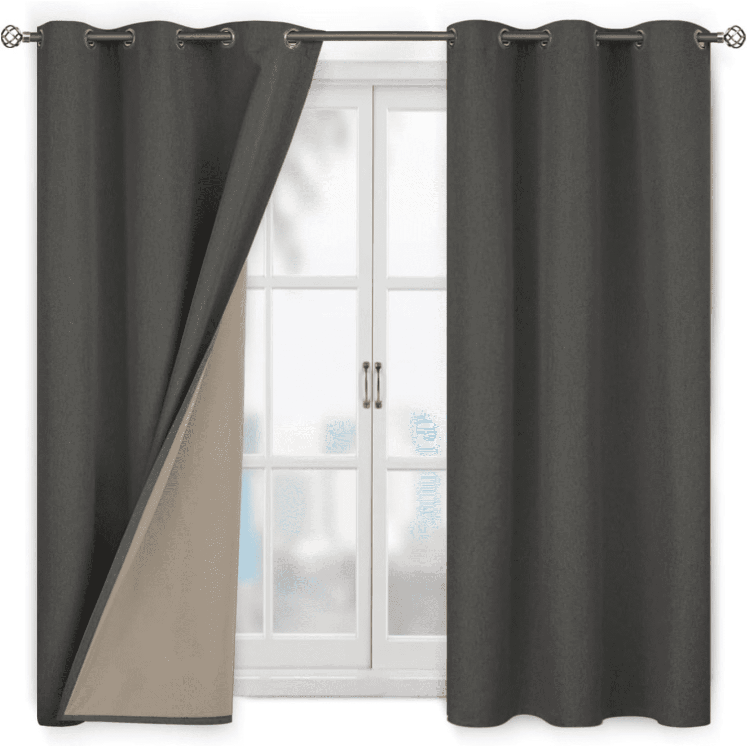 vbfgybxny 96 Inch Curtains 2 Panels Set Off Total Blackout Curtains for ...