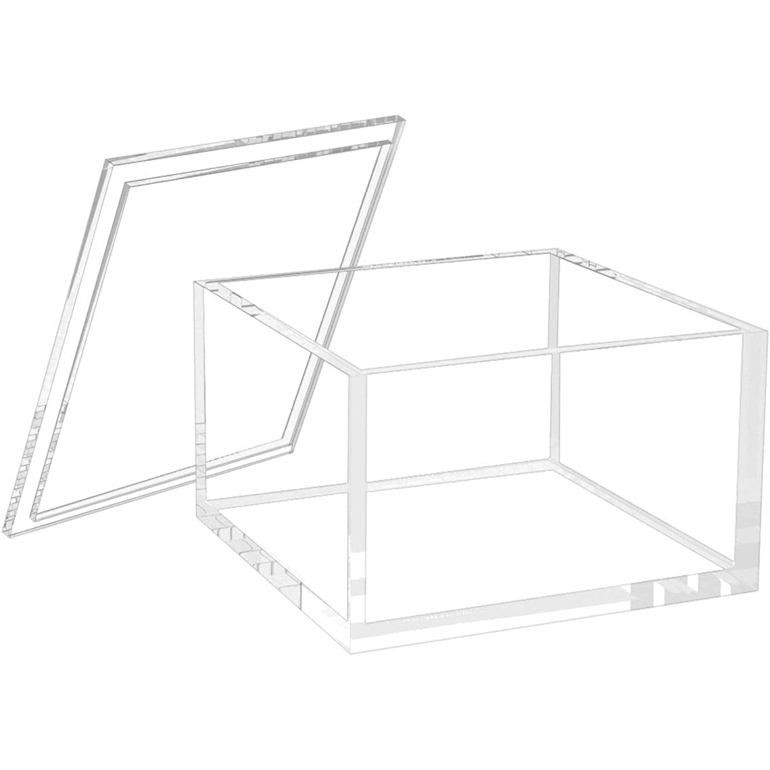 vbfgybxny Acrylic Storage with Lids 4\u2018\u2019 Clear Mult-Purpose ...