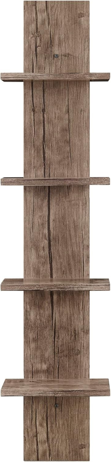 vbfgybxny . Arica Utility Column 4-Tier Spine Wall Shelves (Black ...