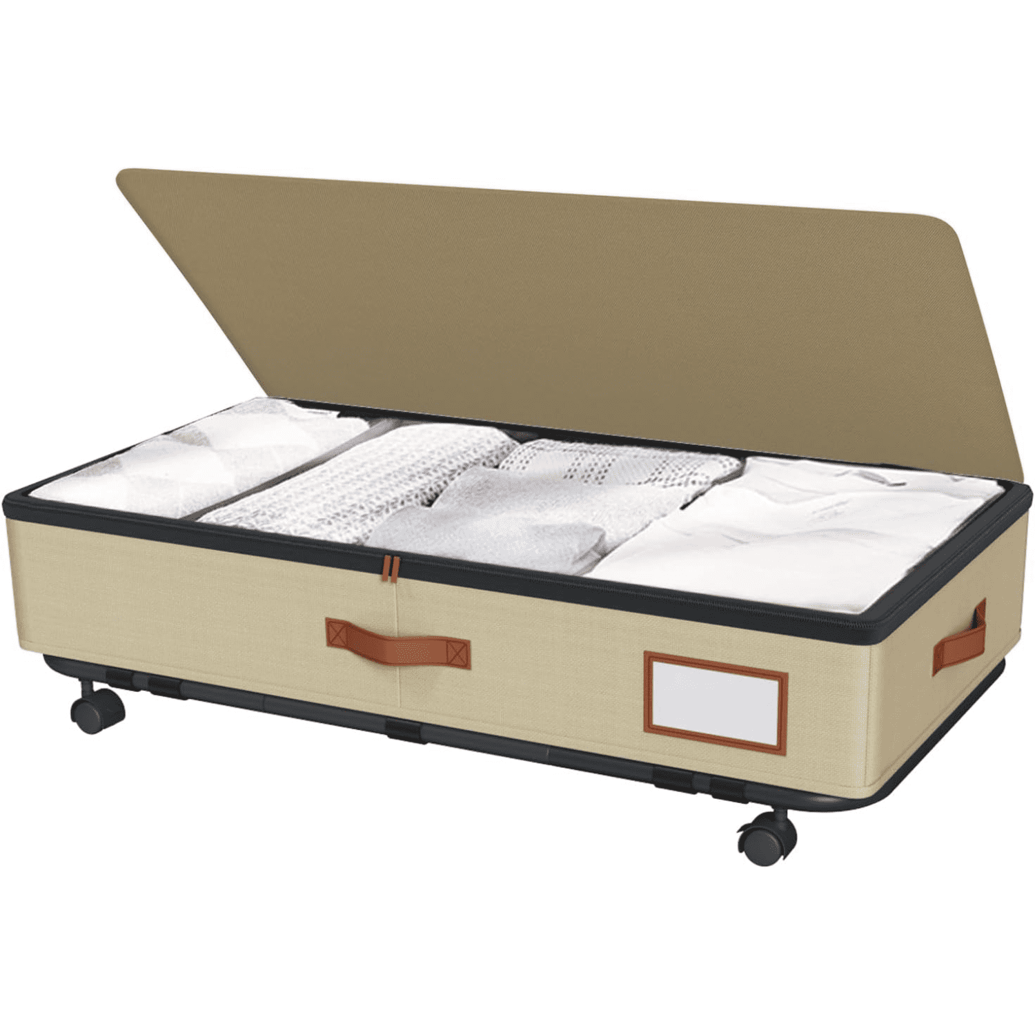 vbfgybxny Under Bed Storage with Wheels 50L Large Capacity Under Bed ...