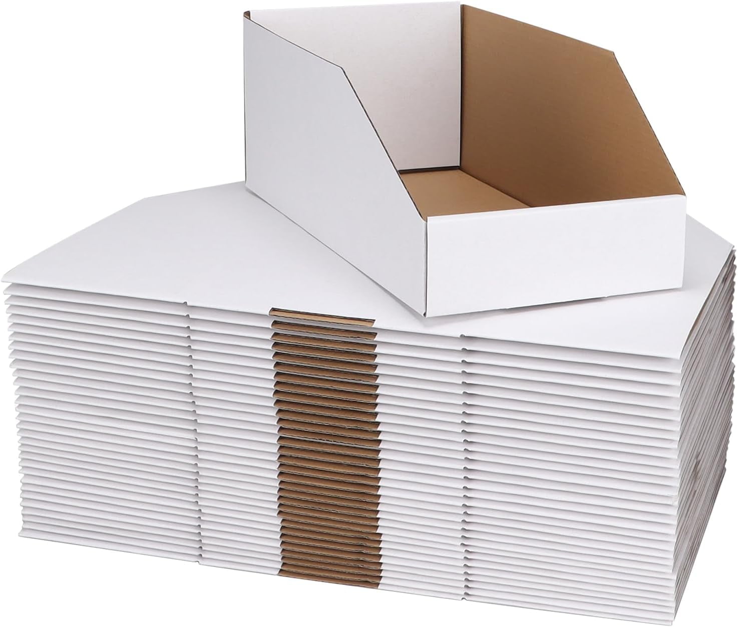 vbfgybxny Cardboard Storage Bins Boxes 35 Packs 12x8x4.5 Inches Easy ...