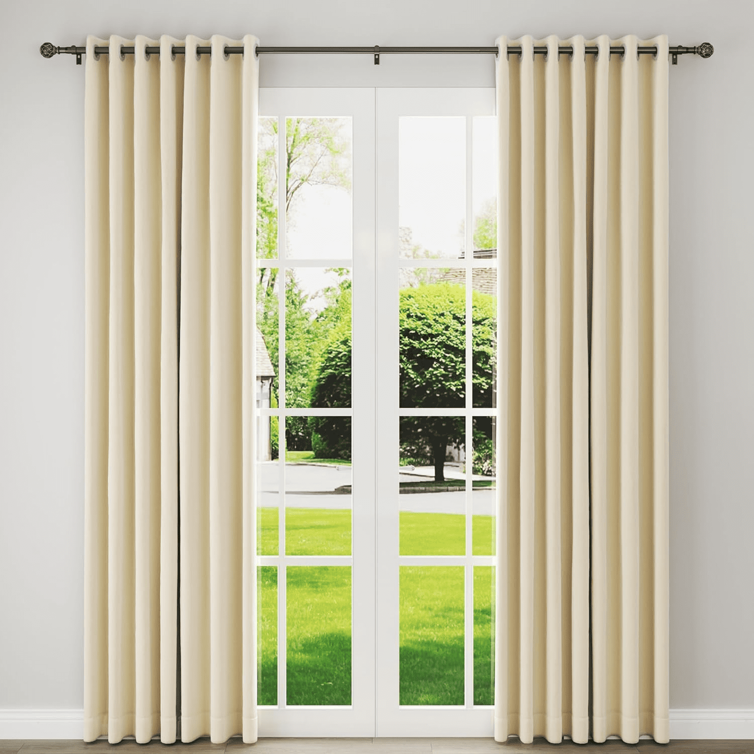 vbfgybxny Classic Circular Head Curtain Rod Made of Metal Single Window ...