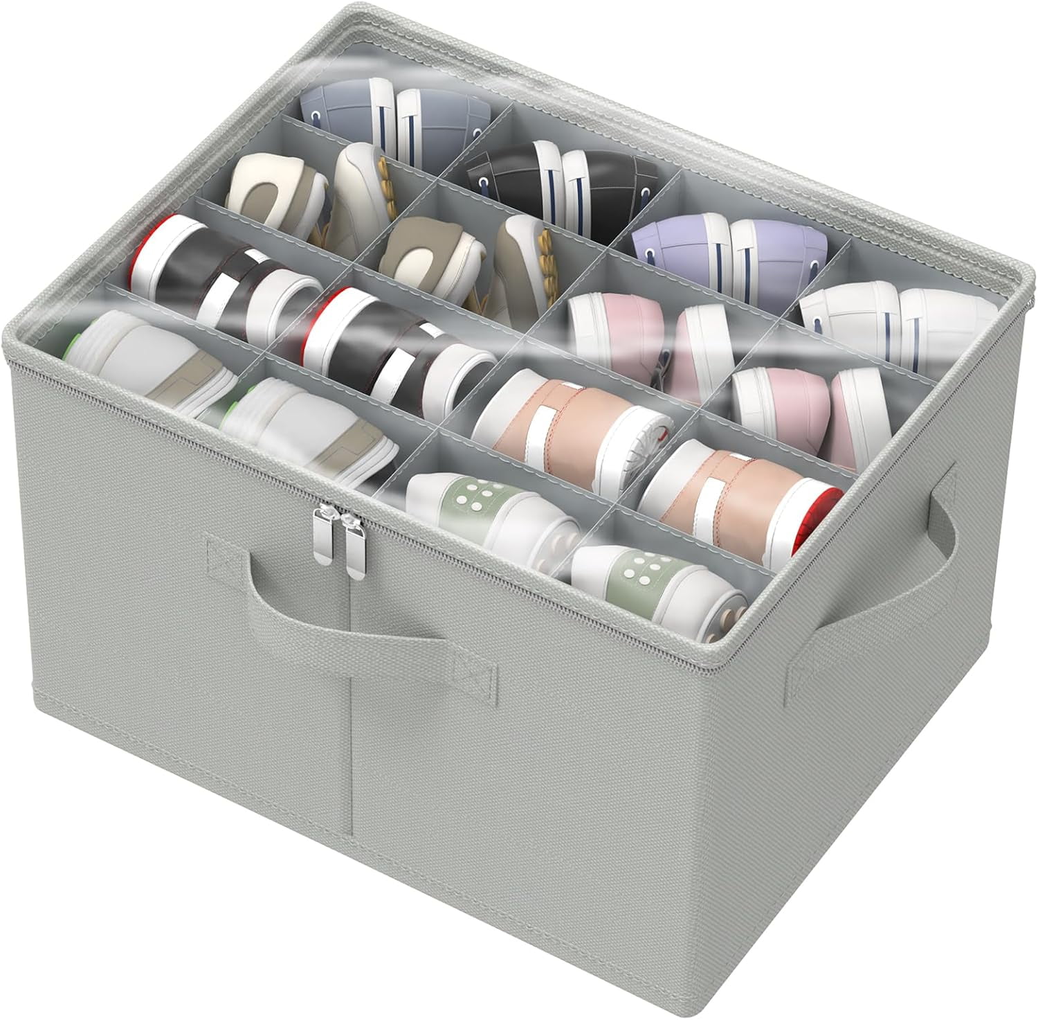 vbfgybxny Cube Shoe Organizer 2 Pack Foldable Space-saving Storage ...