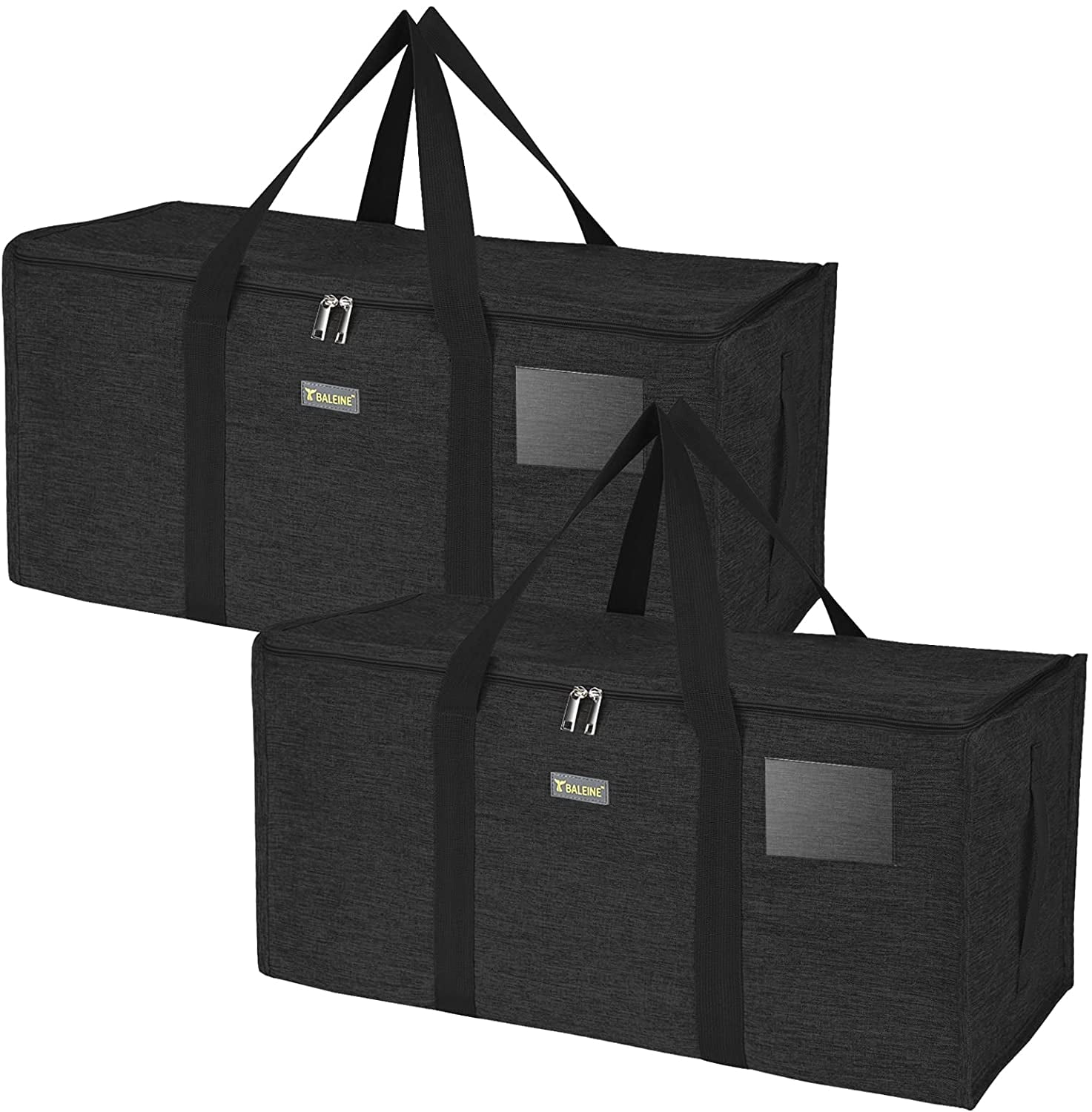vbfgybxny Extra Large Storage Tote with Zippers & Carrying Handles ...