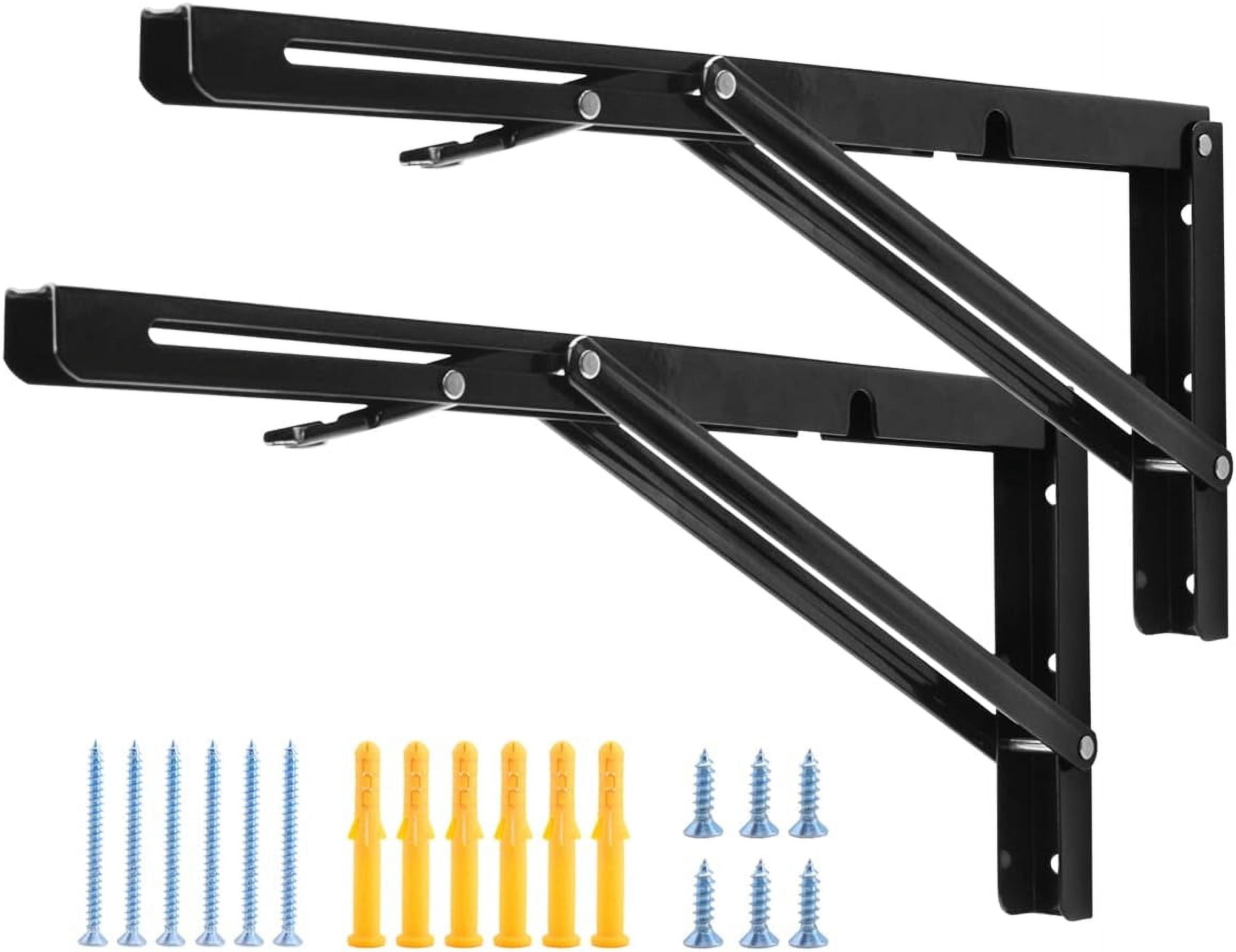 vbfgybxny Folding Shelf Brackets 16 Inch Load 330lb Heavy Duty ...