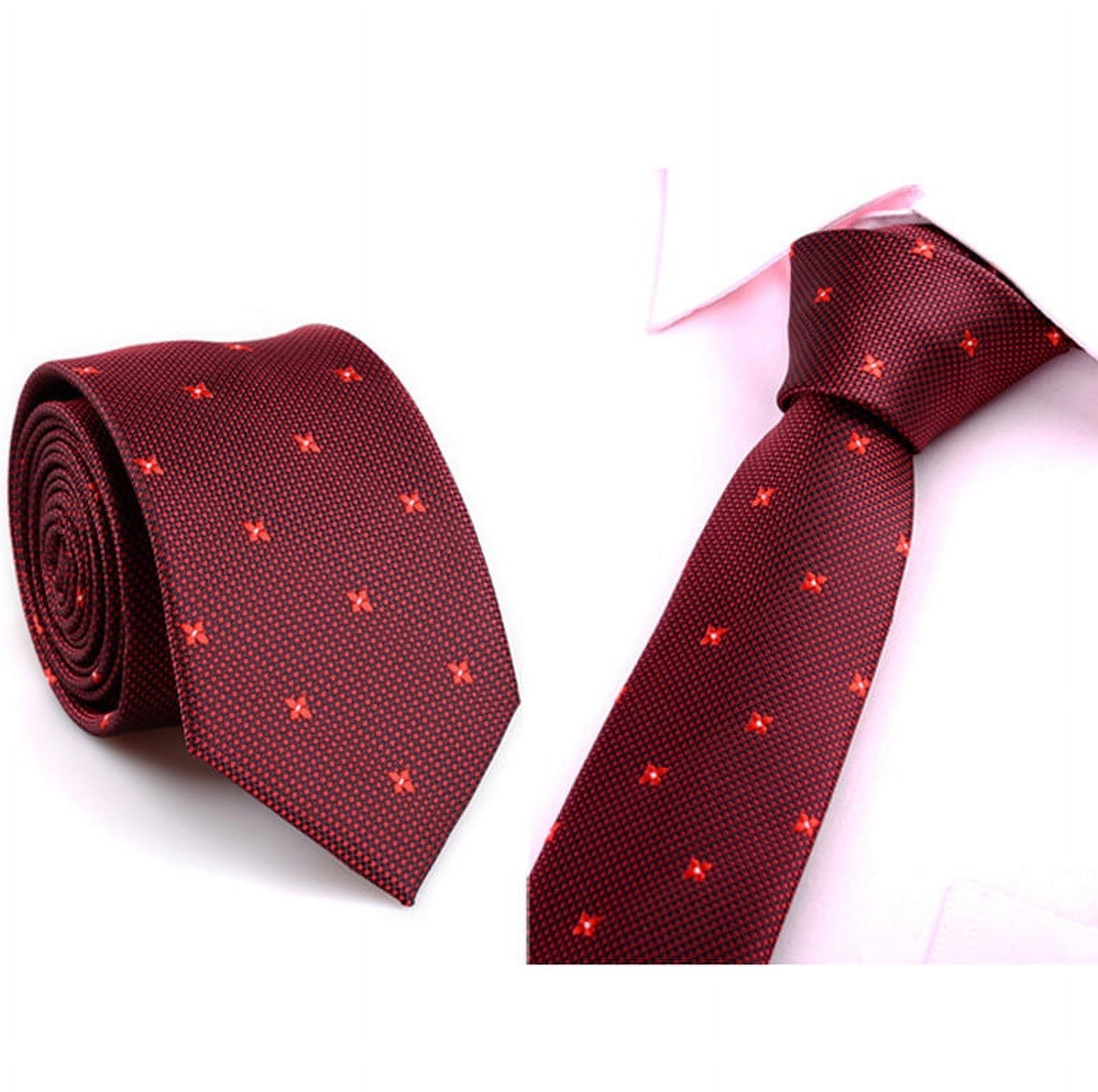 vbnergoie Casual Slim Plain Mens Solid Skinny Neck Party Wedding Tie ...