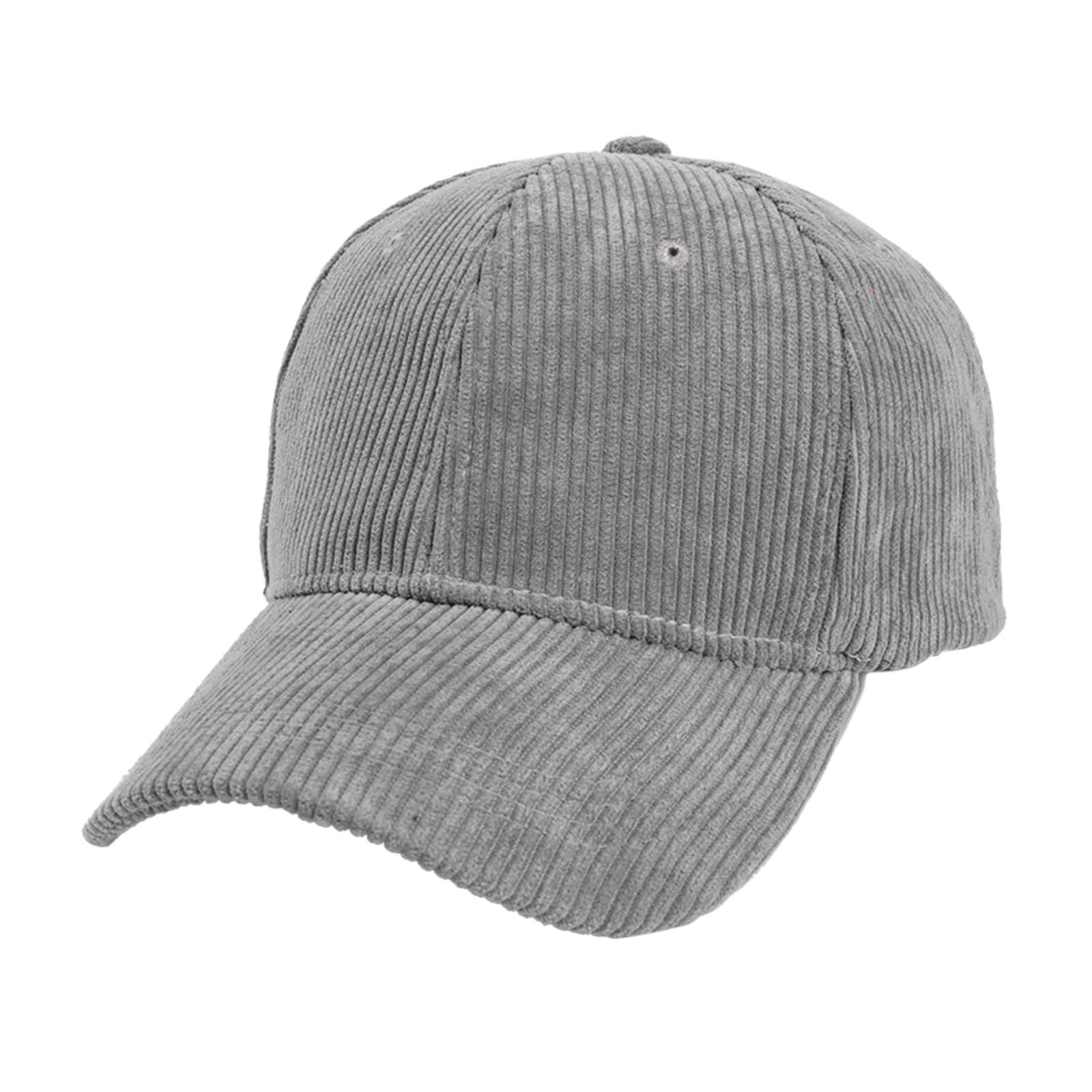 vbnergoie Male Female Neutral Summer Solid Baseball Caps Corduroy ...