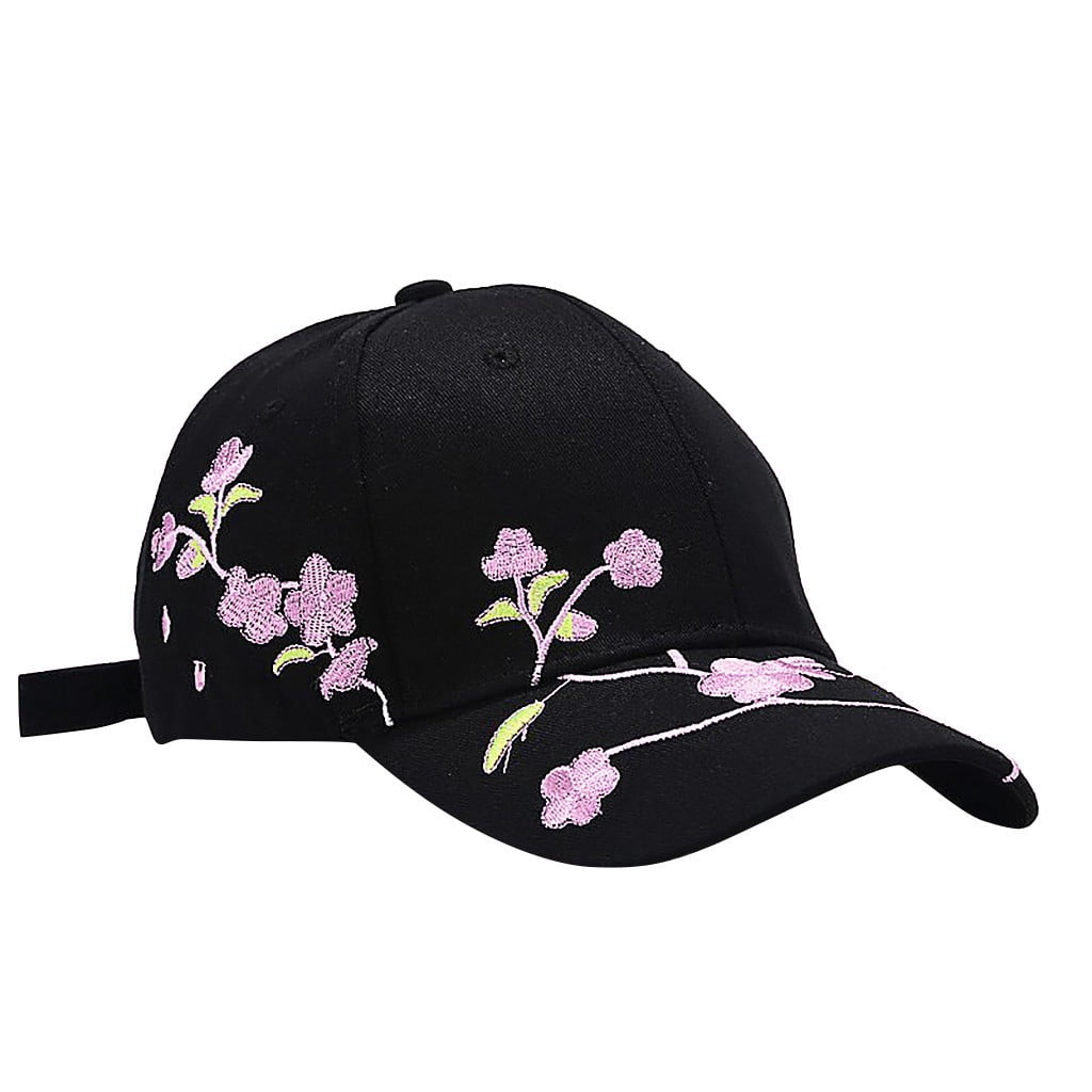 vbnergoie Men And Women Floral Embroidery Peaked Cap Sun Hat Baseball ...