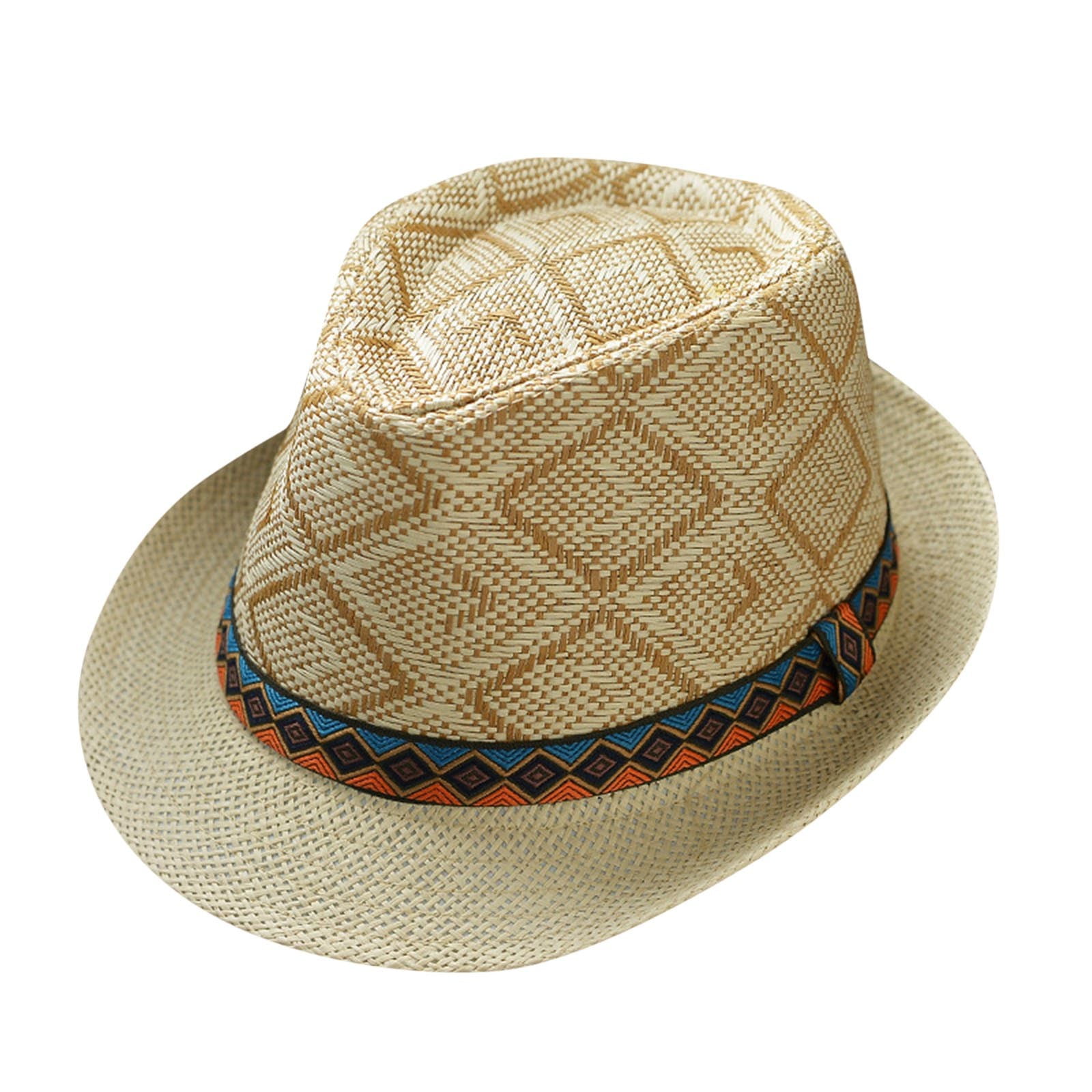 vbnergoie Men And Women Retro Jazz Hat Bohemian Style British Sun Hat ...