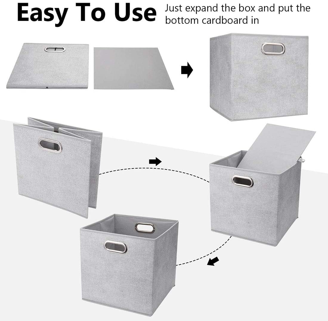 vbswyuop Cloth Storage Bins Thick Fabric Drawers Foldable Cubes Basket ...