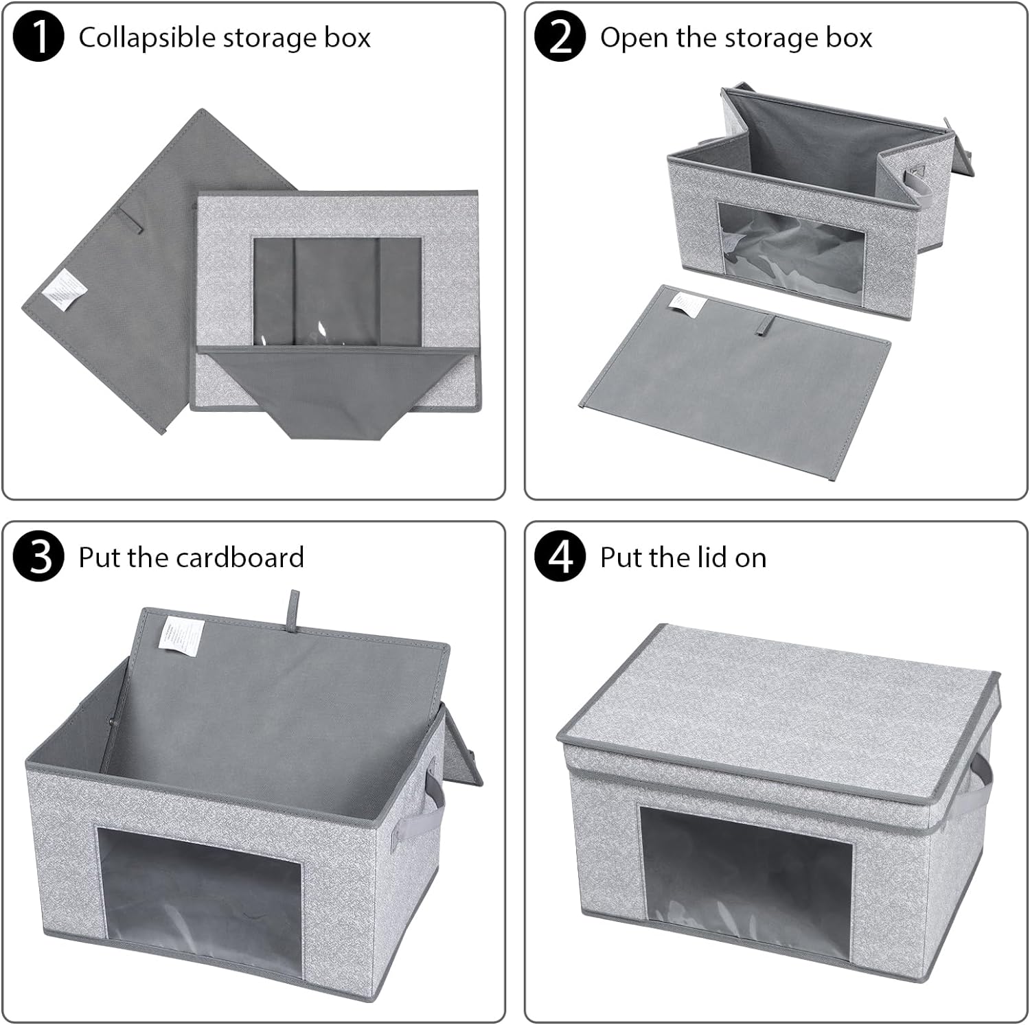 vbswyuop HCOCM Foldable Fabric Storage Boxes Large Storage Bins with ...