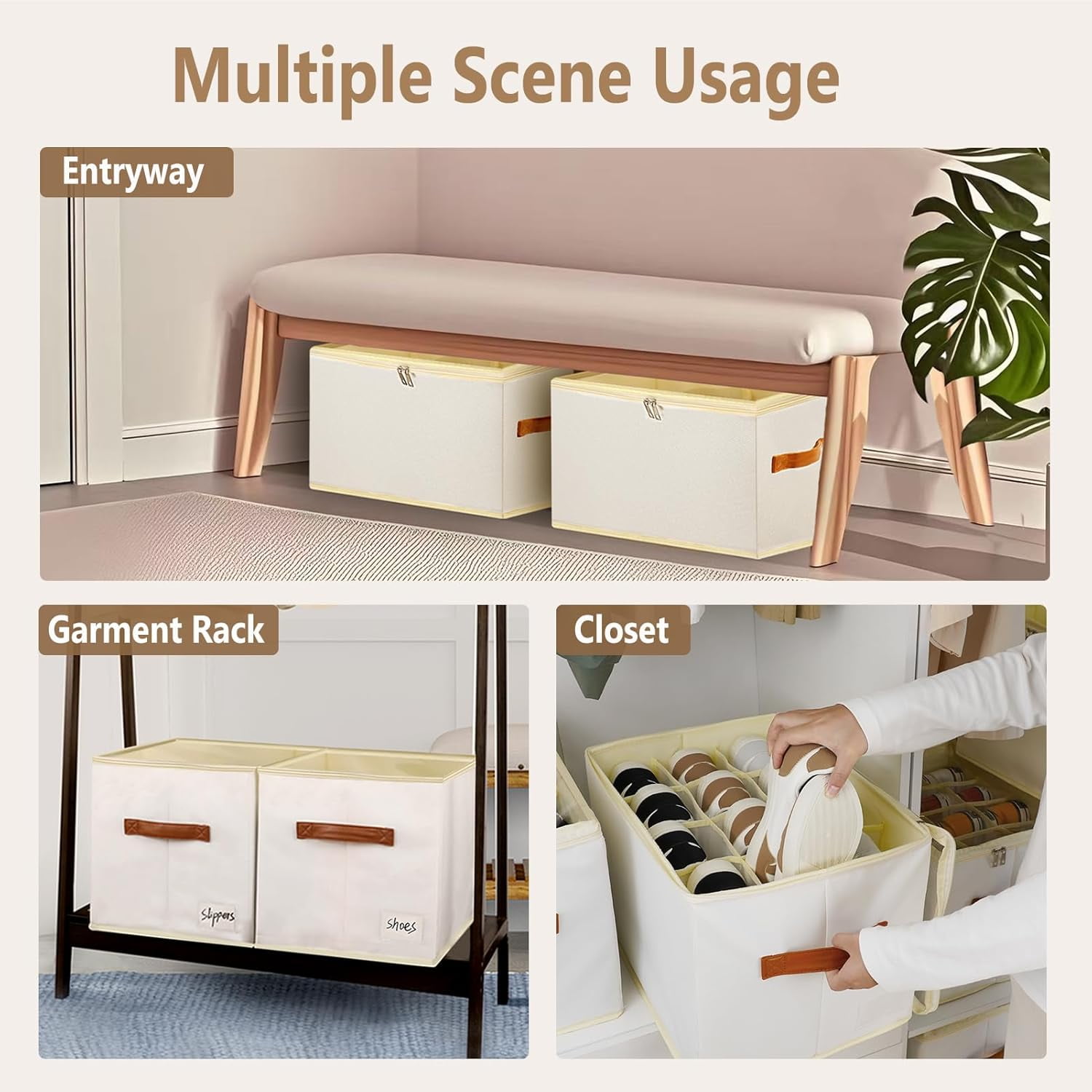 vbswyuop Shoe Storage Box Organizer for Closet - Space Saver Shoes ...