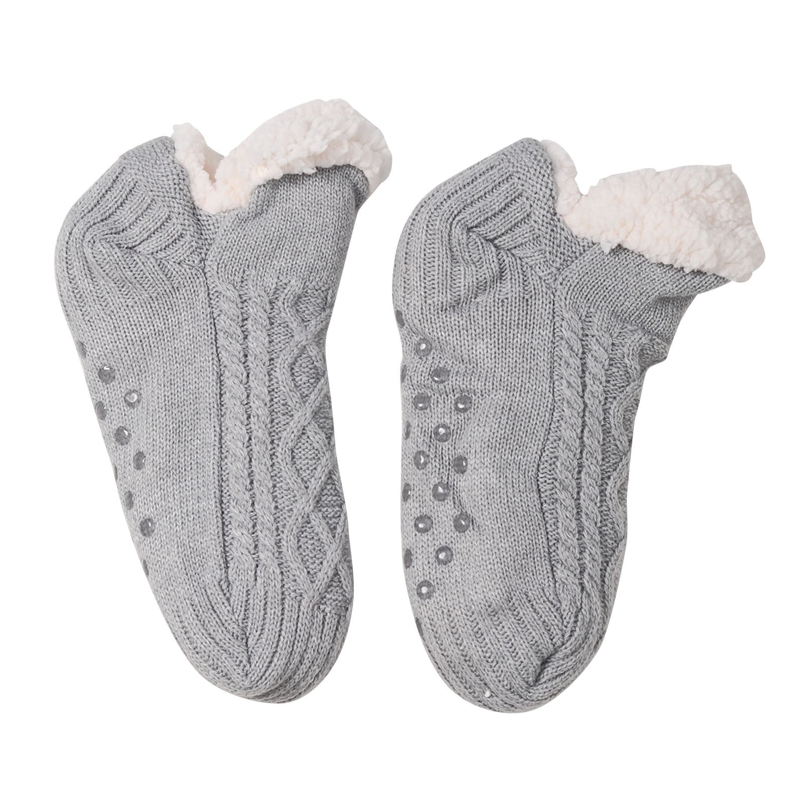 vdgthytj Boys Girls Warm Slipper Socks Thick Fleece Lined Non-slip ...