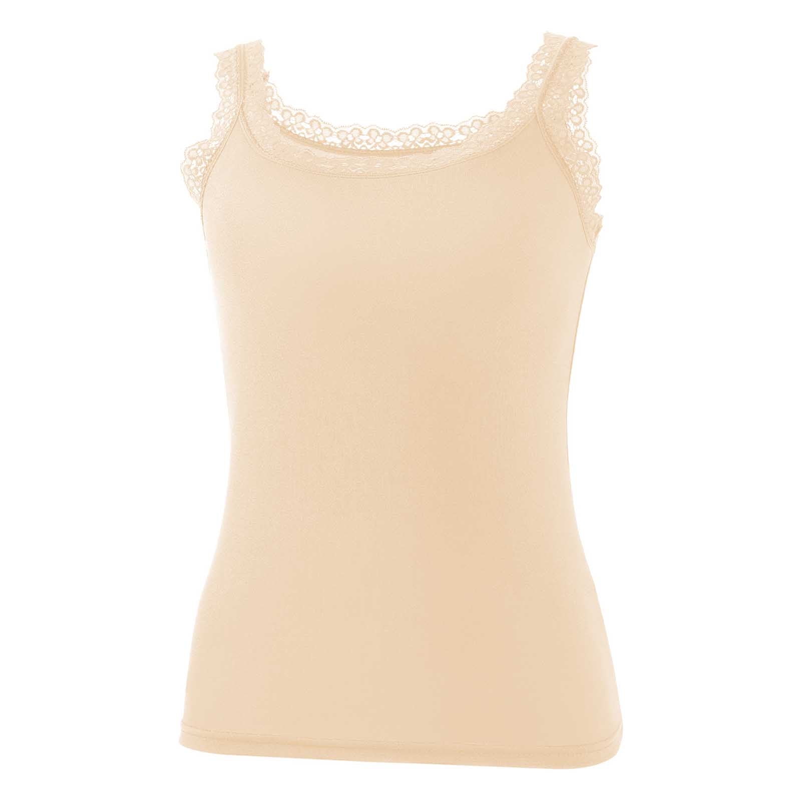 vdgthytj Lace Camisole for Women Soft Comfy Slim Fitted Sleeveless Tank ...