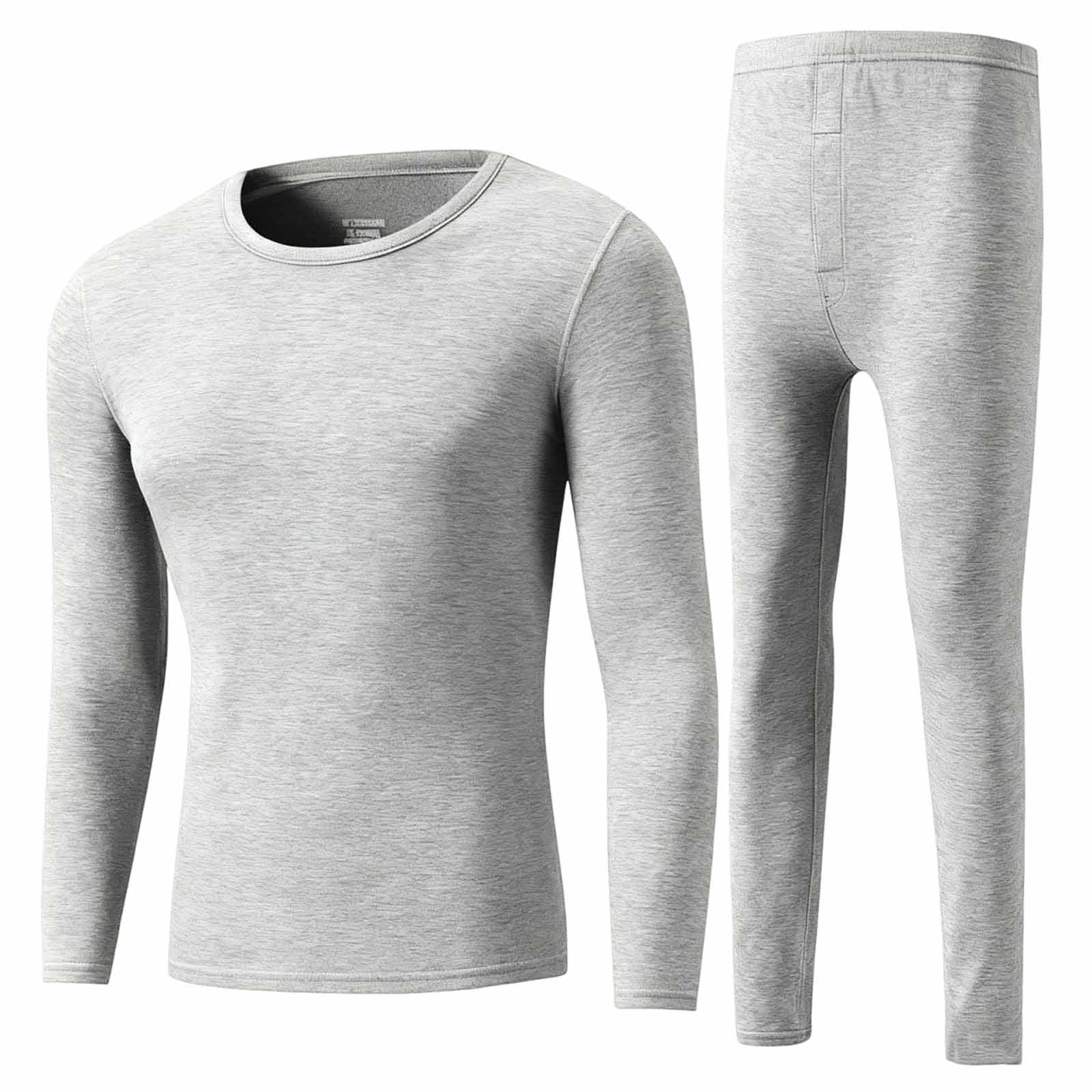 vdgthytj Men's Thermal Underwear Fleece Lined Long Johns Cold Weather ...