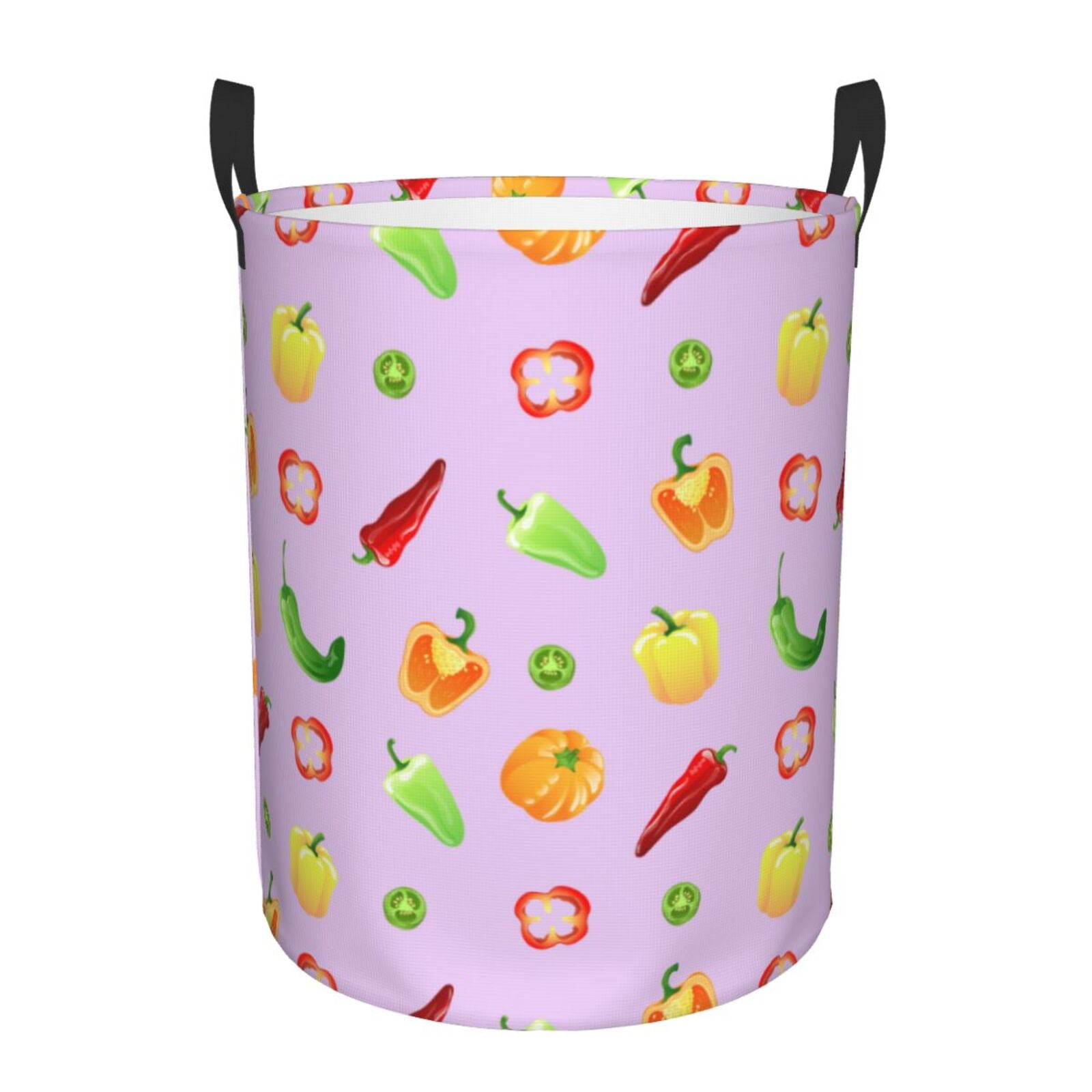 vegetable Bell Pepper Pattern Laundry Basket, Laundry Hamper Waterproof ...
