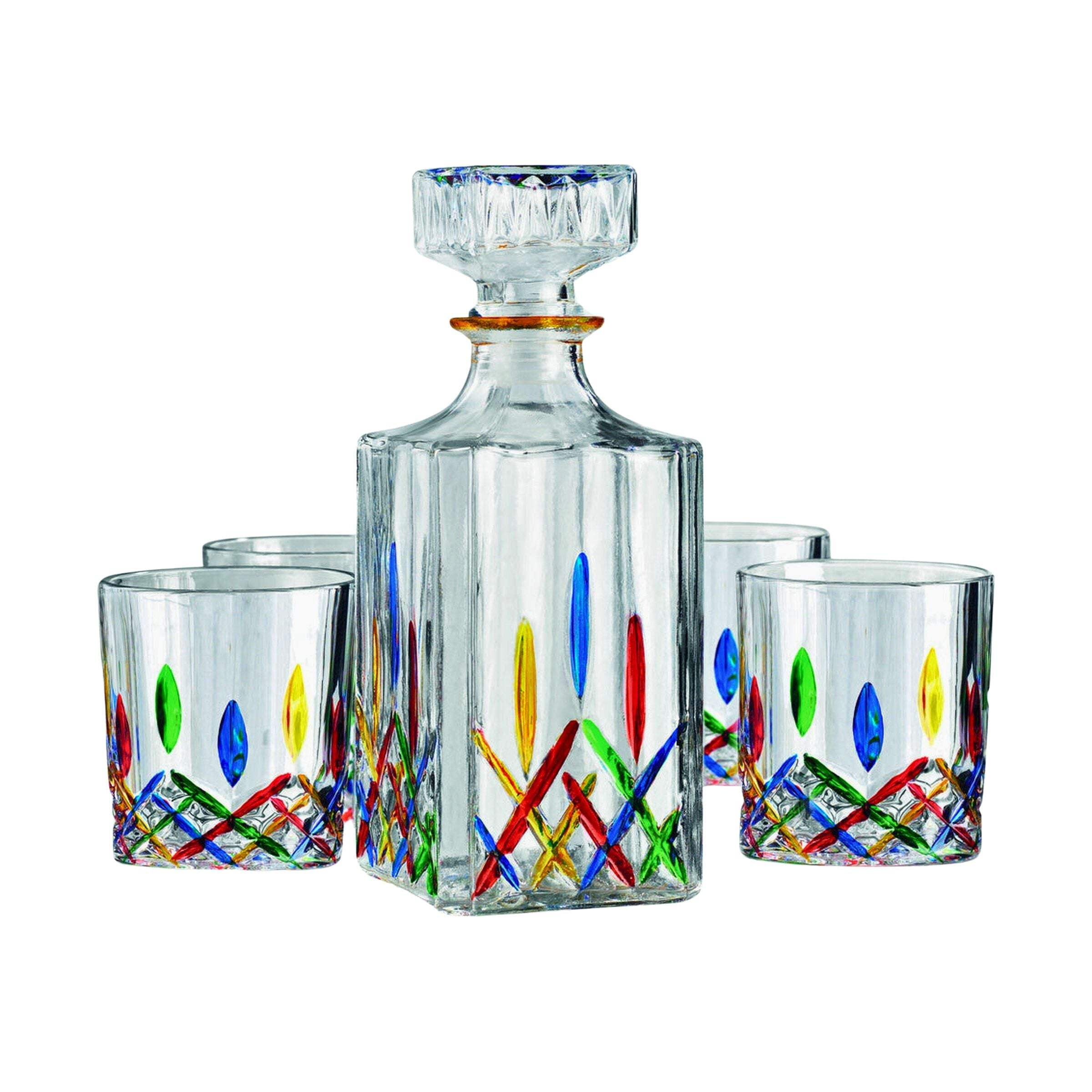 venice-5-piece-whiskey-decanter-set - Walmart.com