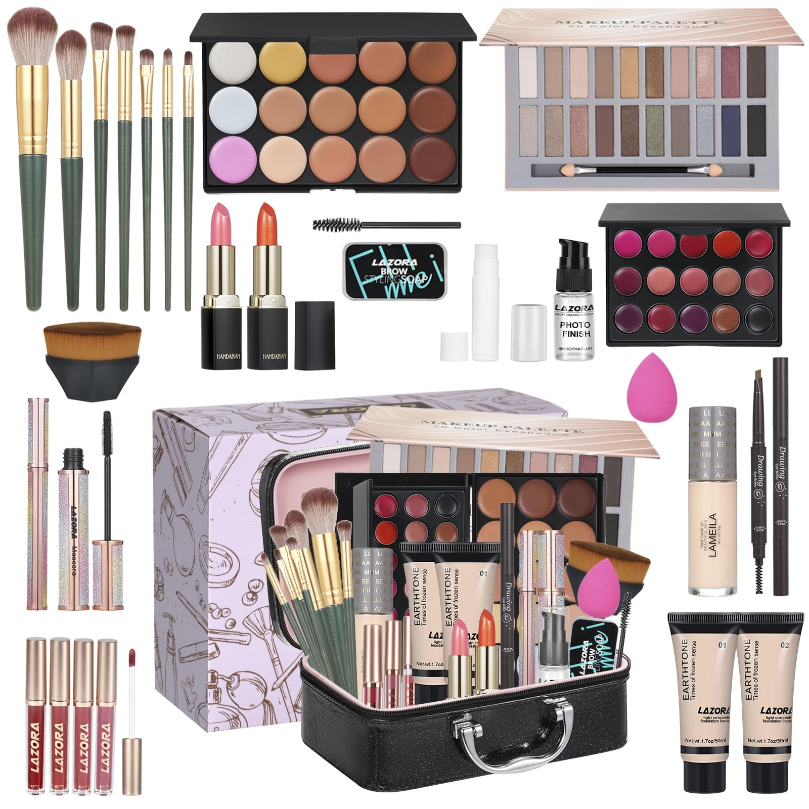 venshun Makeup Kit Full Multi-Purpose Beauty Set Festive Gift Box ...