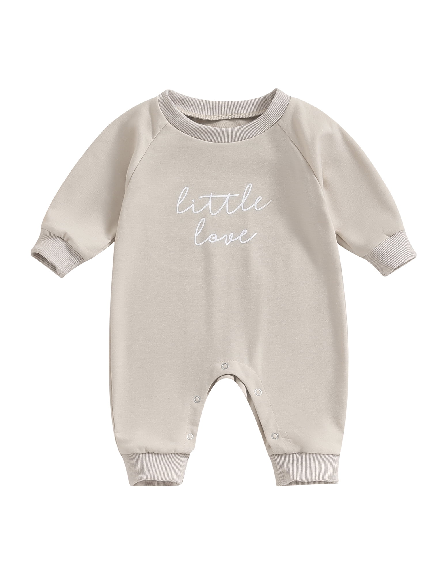 vera natura Baby Jumpsuit, Long Sleeve Crew Neck Letters Print Fall ...