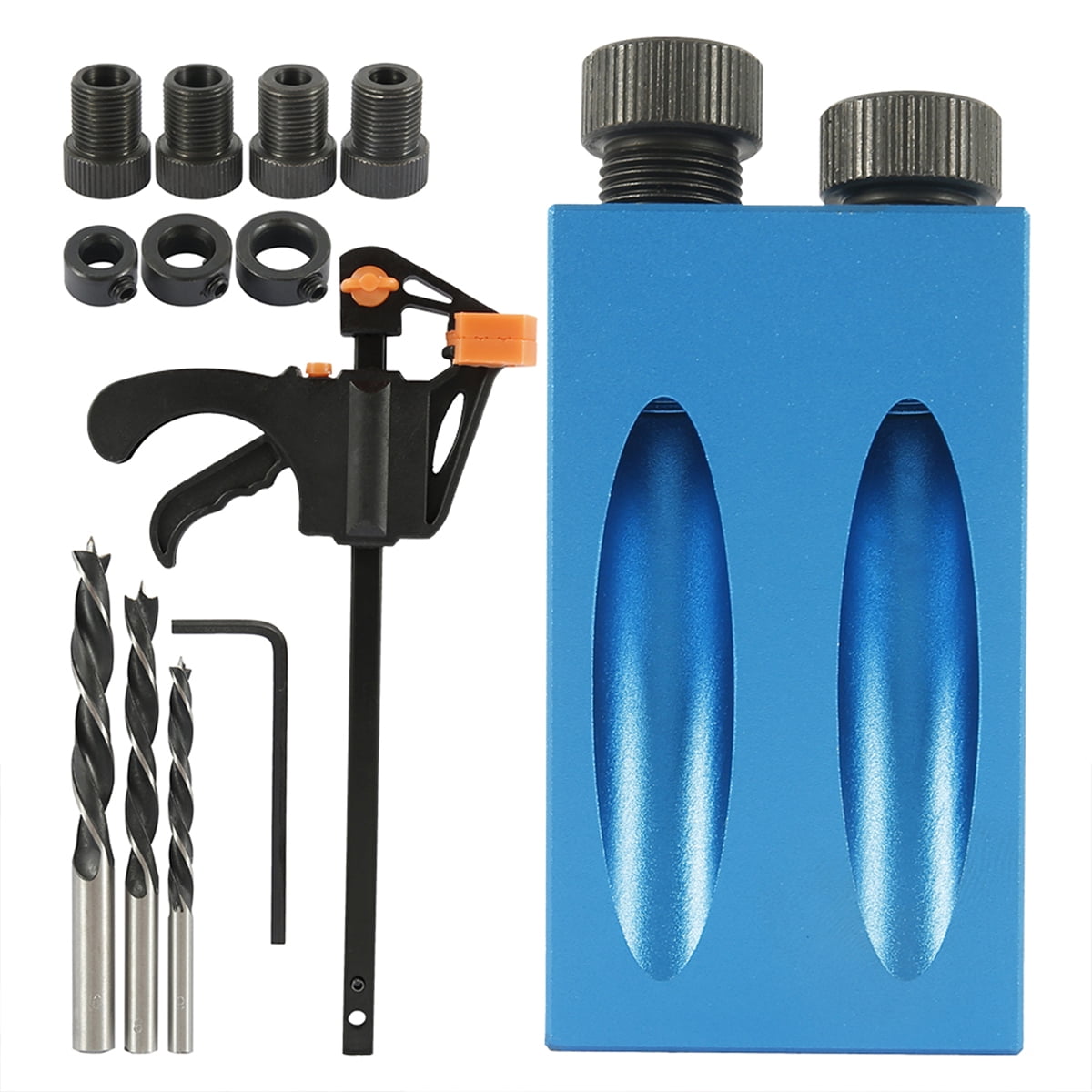 verlacod 15pcs 15 Degree Pocket Hole Screw Jig Dowel Drill Joinery Kit ...