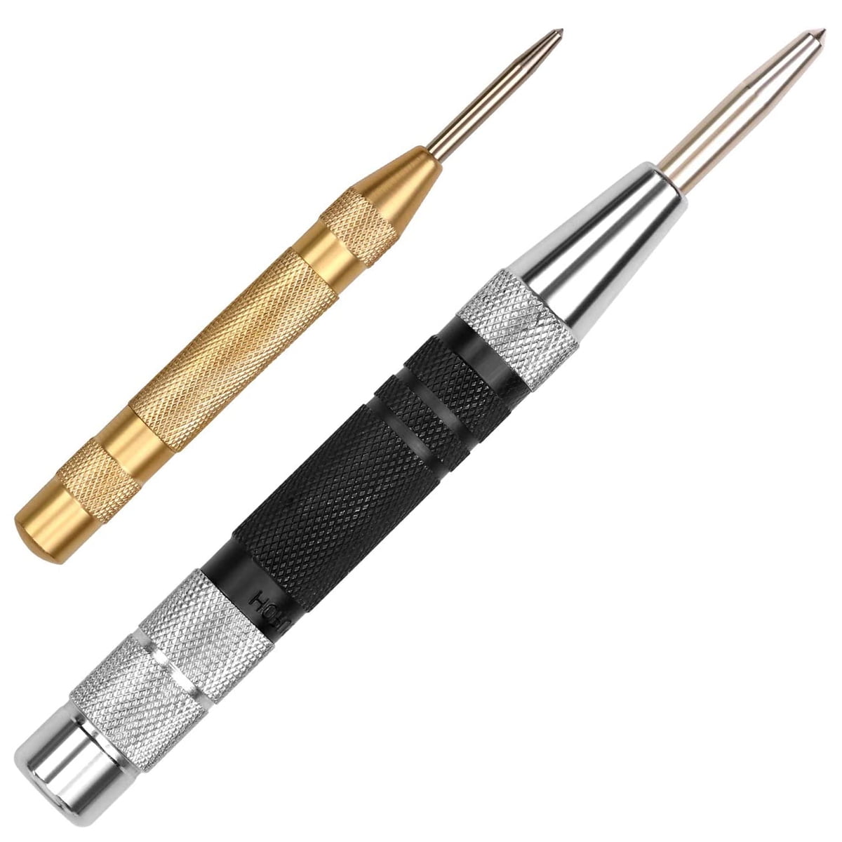 verlacod 2Pcs Automatic Center Punch Spring Loaded Center Drill Hole ...