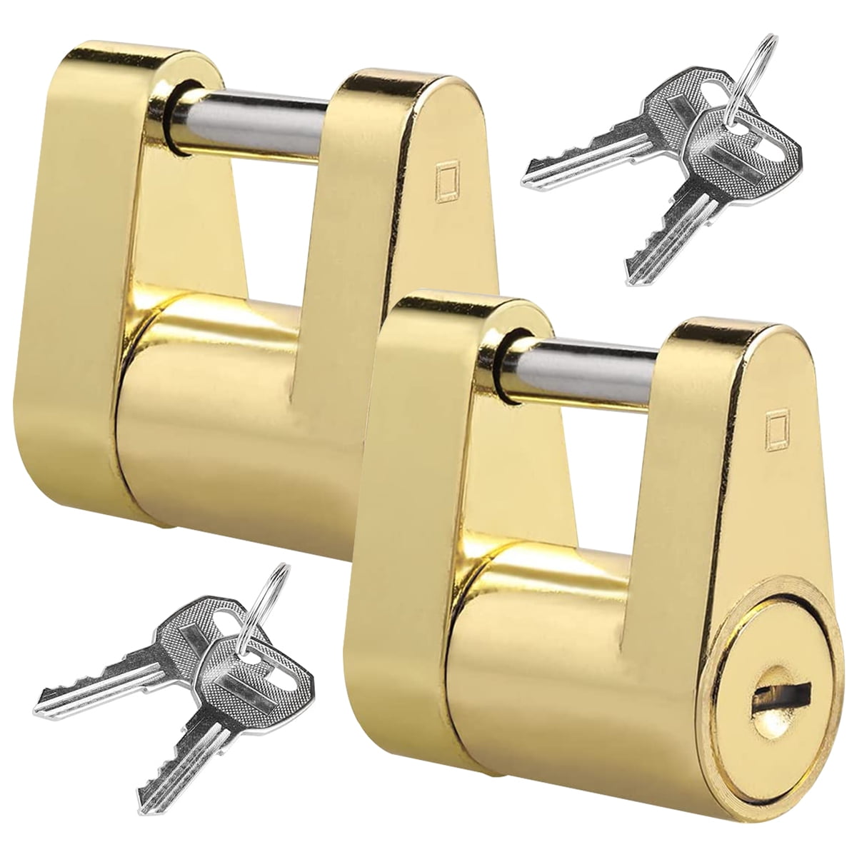 verlacod 2Pcs Trailer Tongue Coupler Locks with 4 Keys,Dia 1/4 inch ...