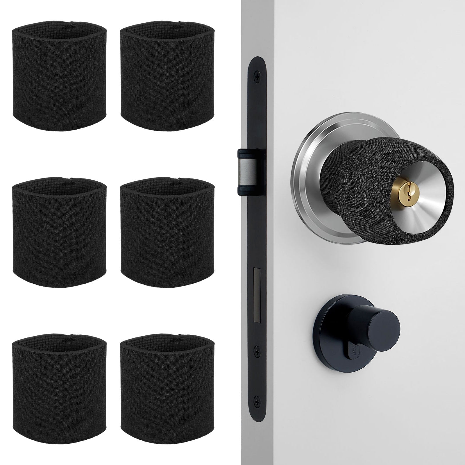 verlacod 6Pcs Round Door Handle Covers for Summer and Winter Silicone ...