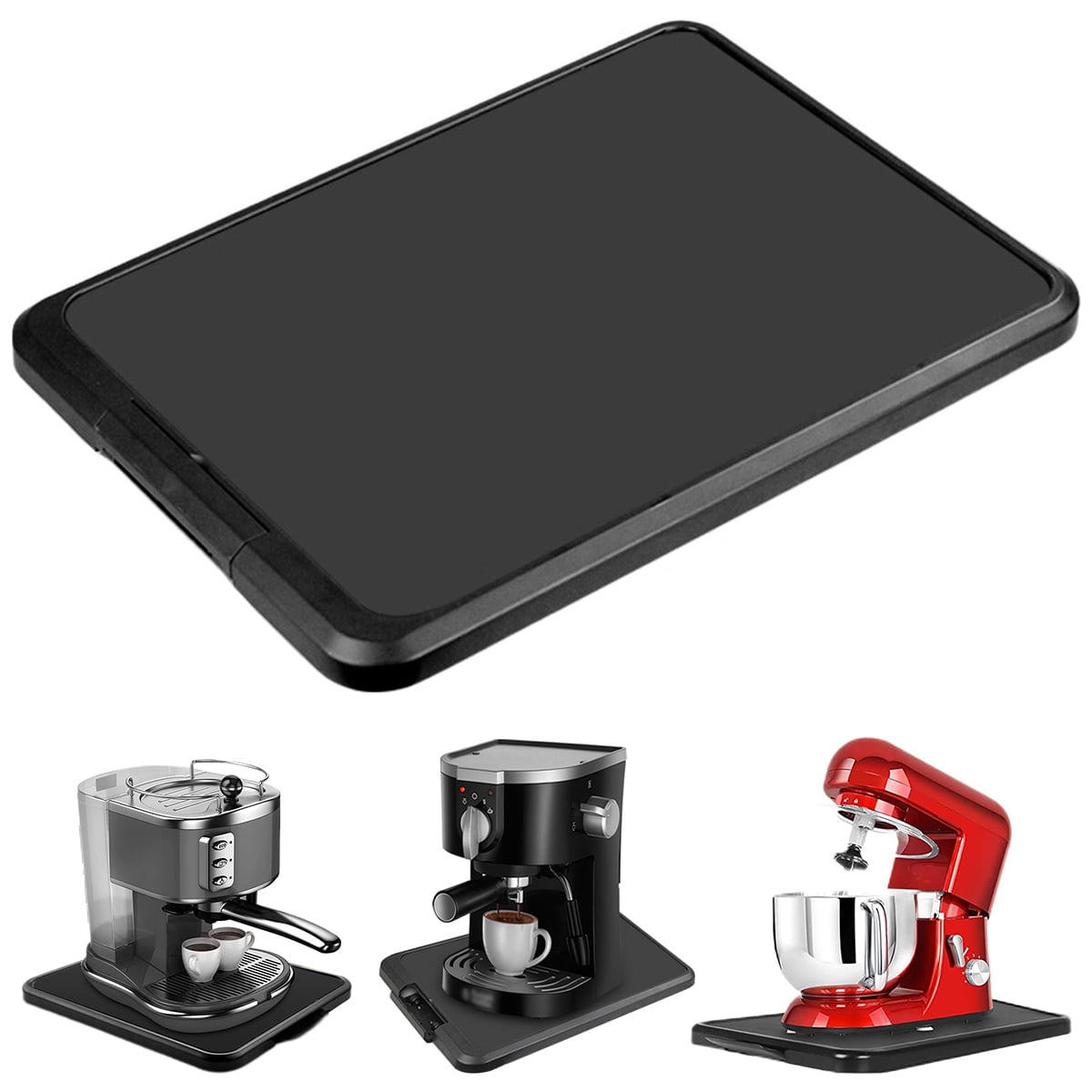 verlacoda Kitchen Appliance Sliding Tray with Smooth Wheels 16.14×11.81 ...
