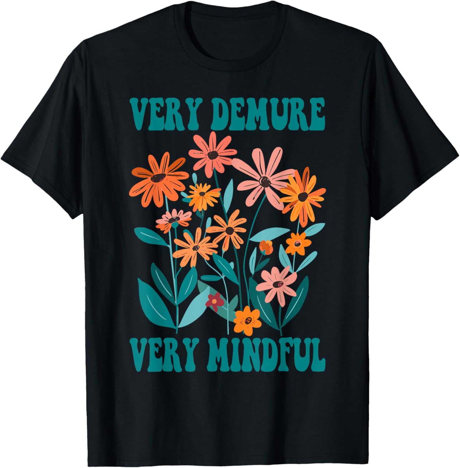 very demure very cutesy very mindful funny gen z trend T-Shirt ...