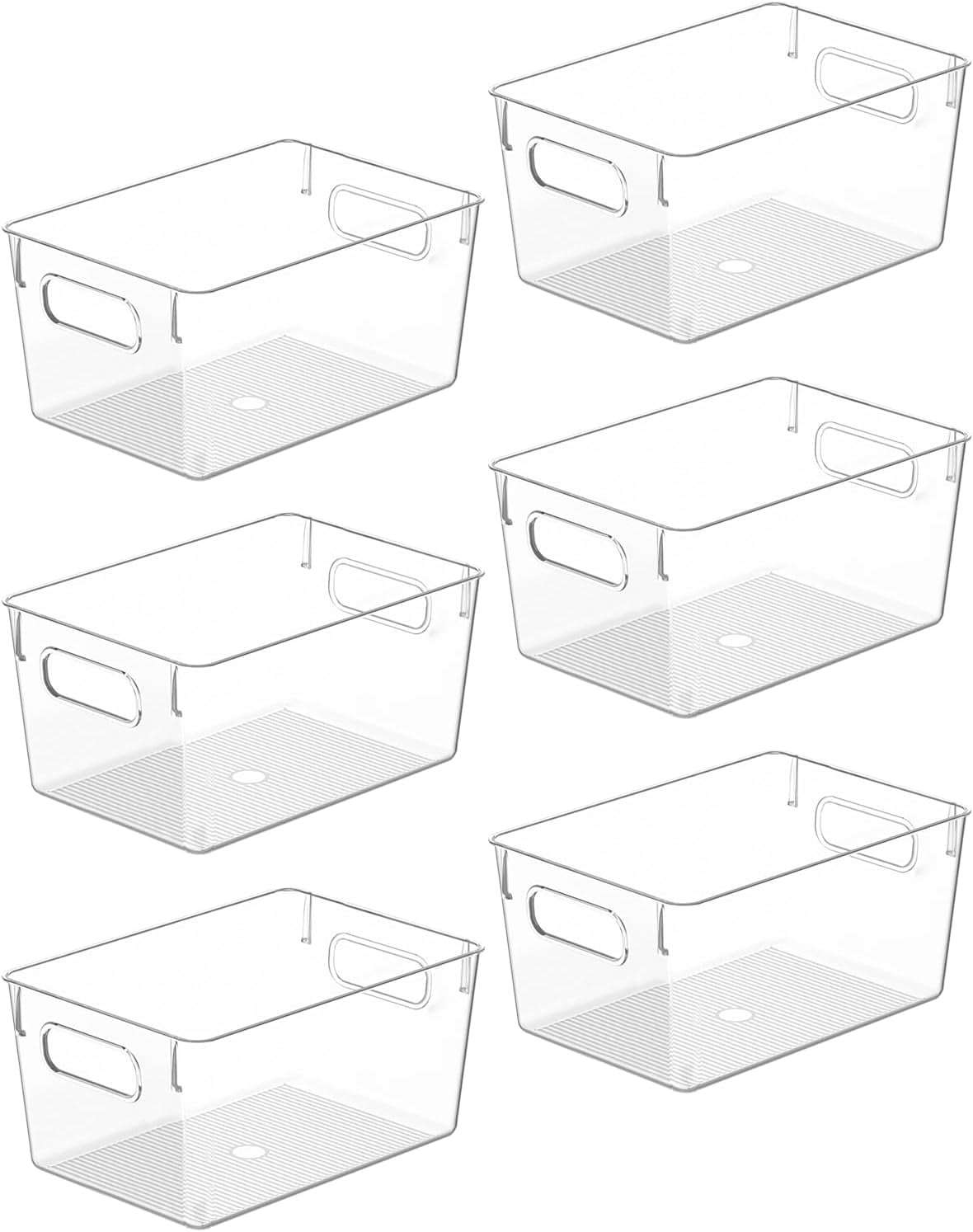 vftybngy Clear Plastic Storage Bins Perfect for Kitchen Organization or ...