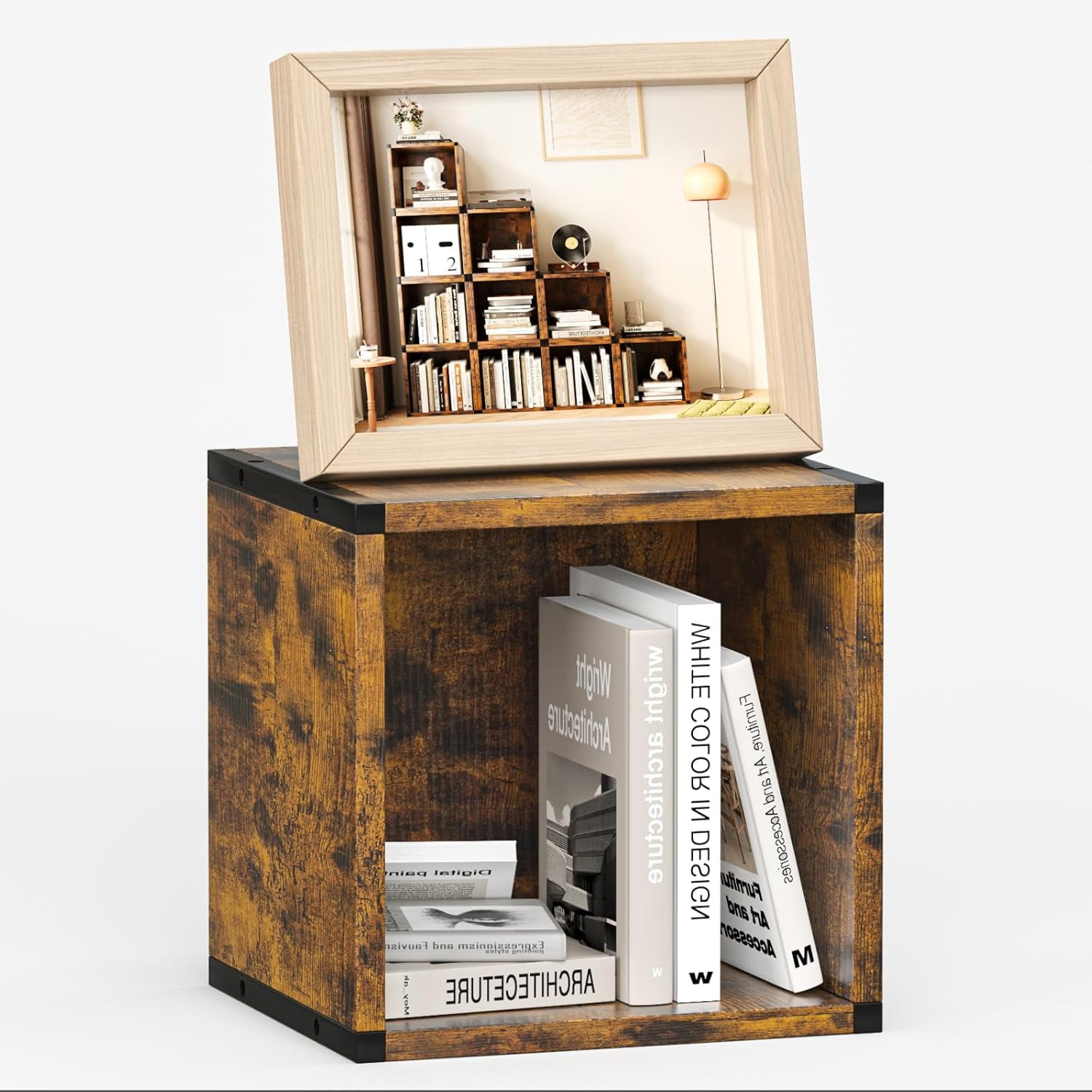 vftybngy Cube Storage Organizer Connect Firmly to Each Other Book Shelf ...